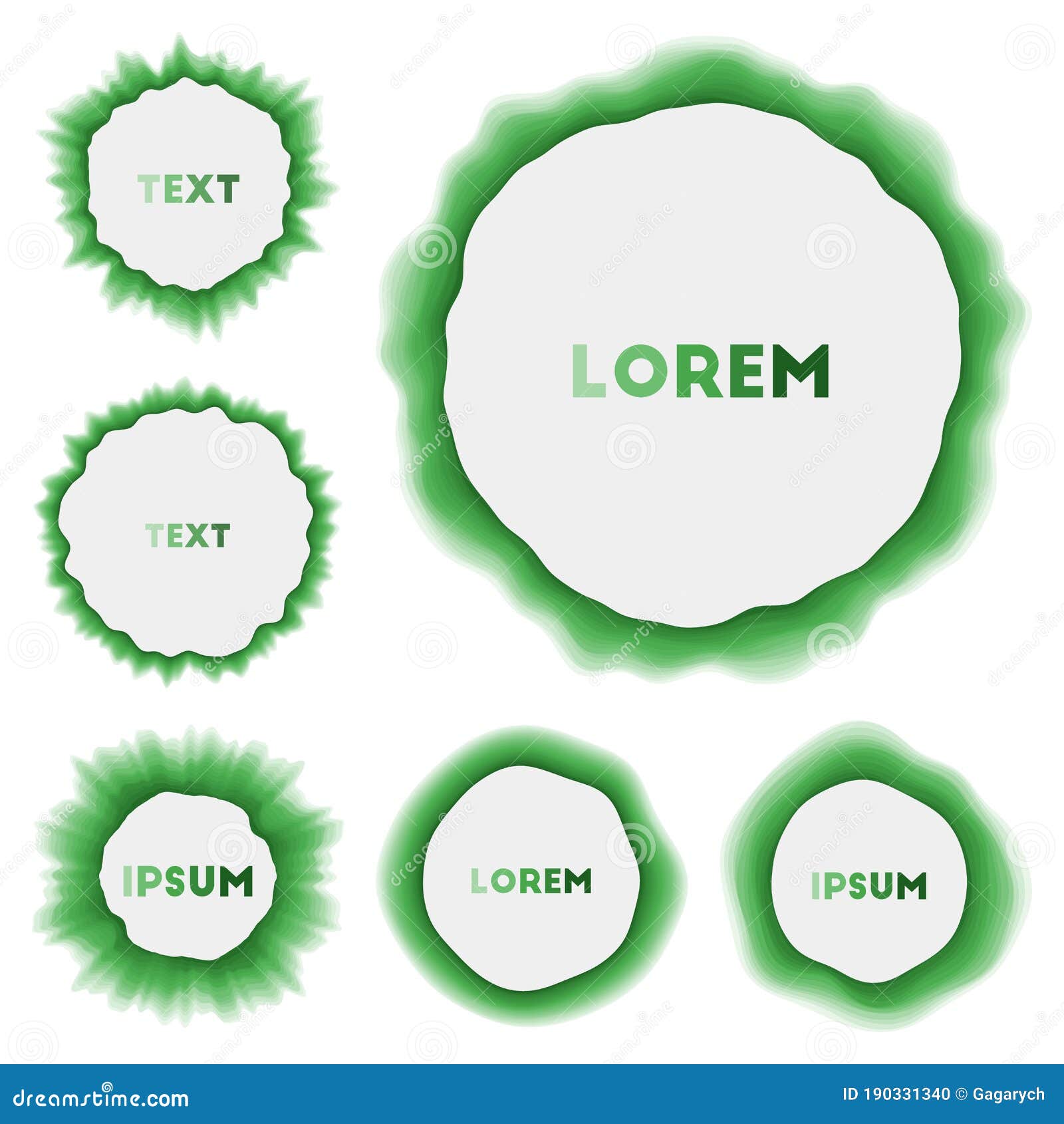 Round banners collection. stock vector. Illustration of bubble - 190331340