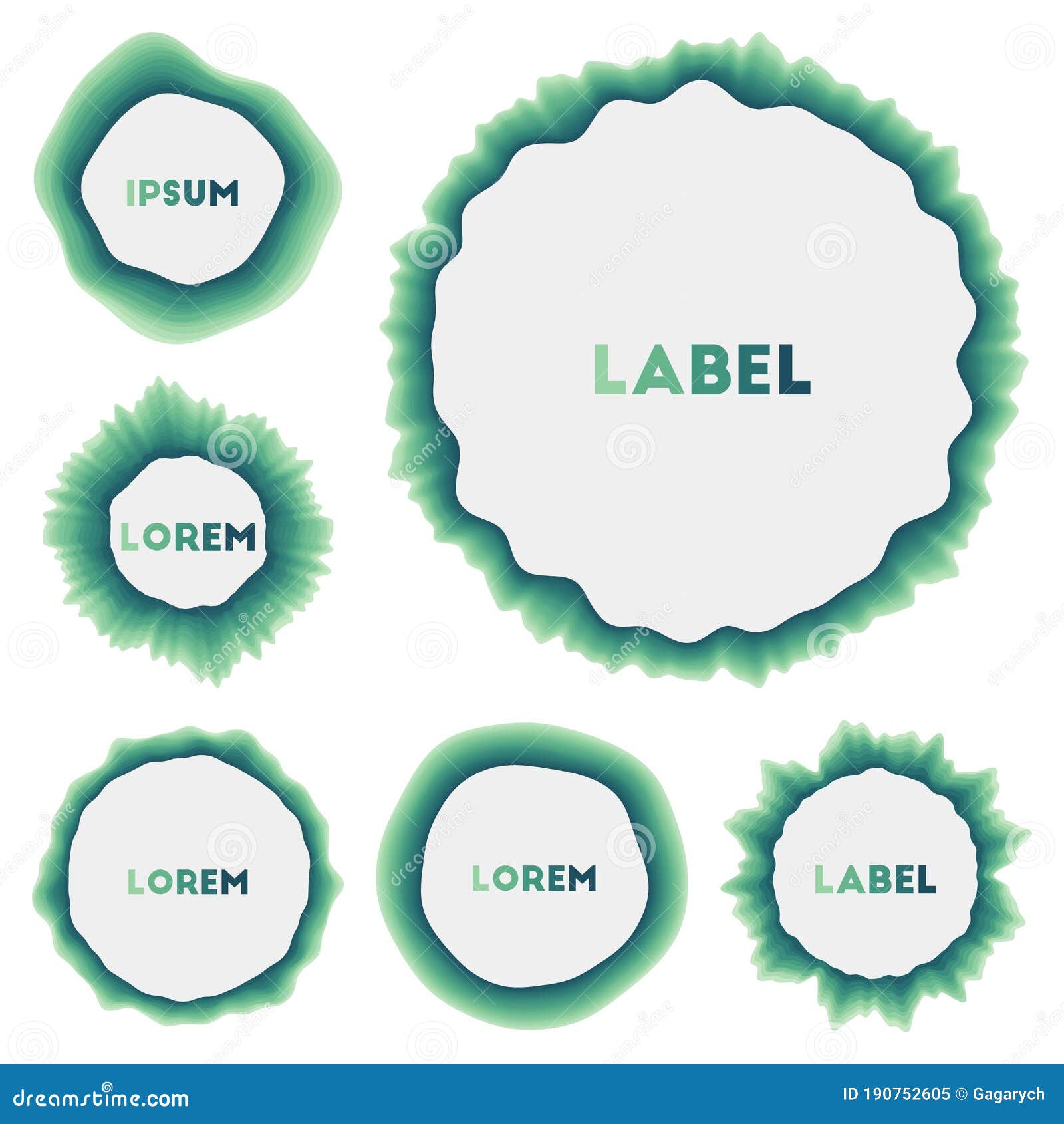 Round banners set. stock vector. Illustration of background - 190752605