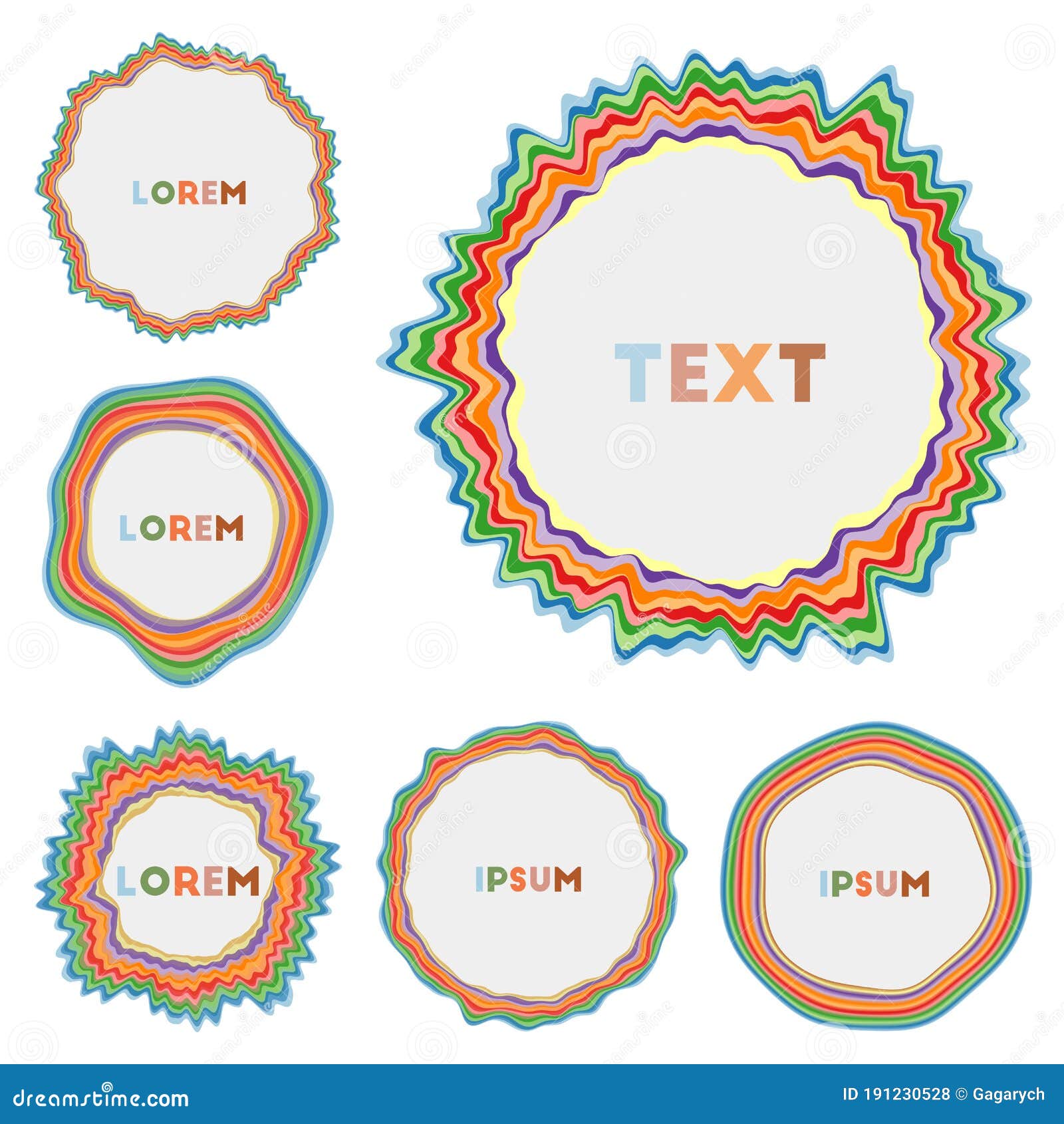 Round banners set. stock vector. Illustration of modern - 191230528