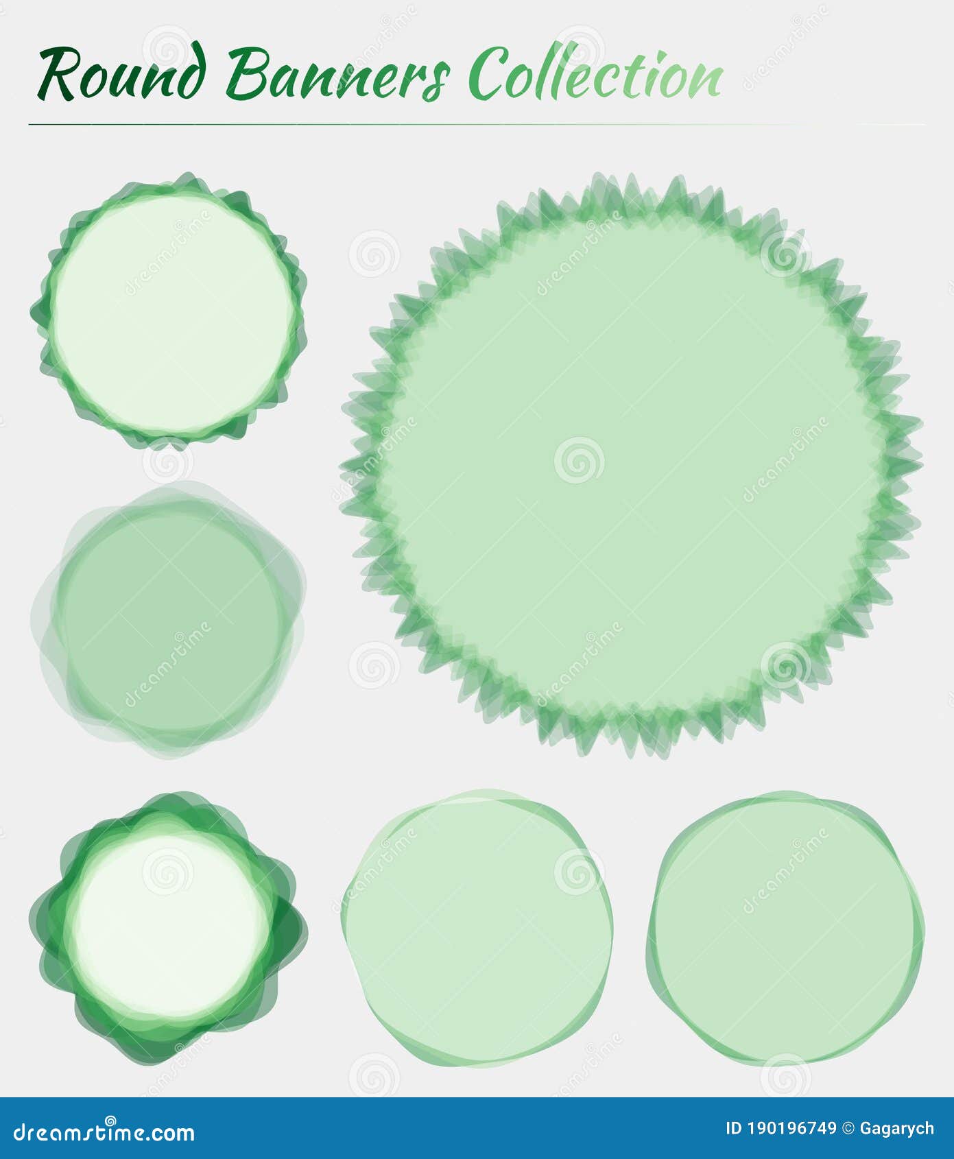 Round banners set. stock vector. Illustration of circle - 190196749