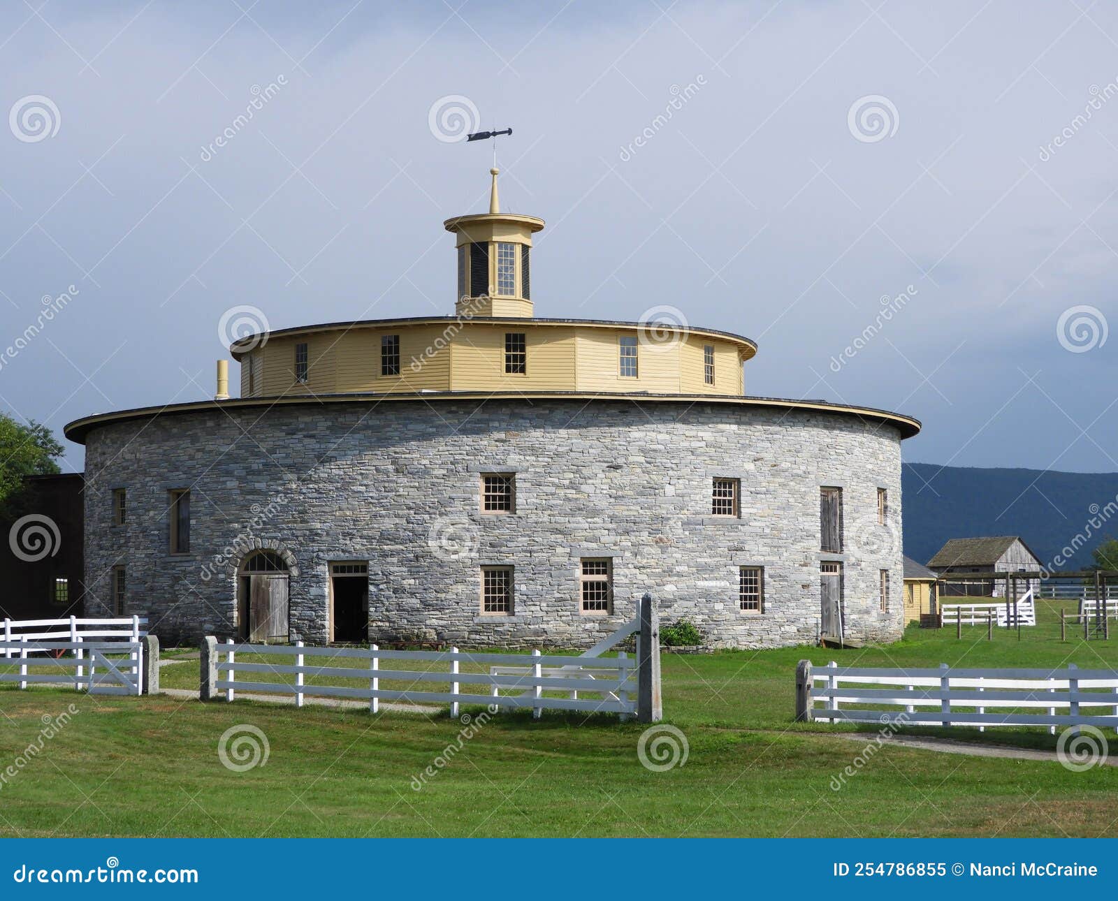 1826 Round Barn at Hancock Shaker Village Stock Image - Image of ...