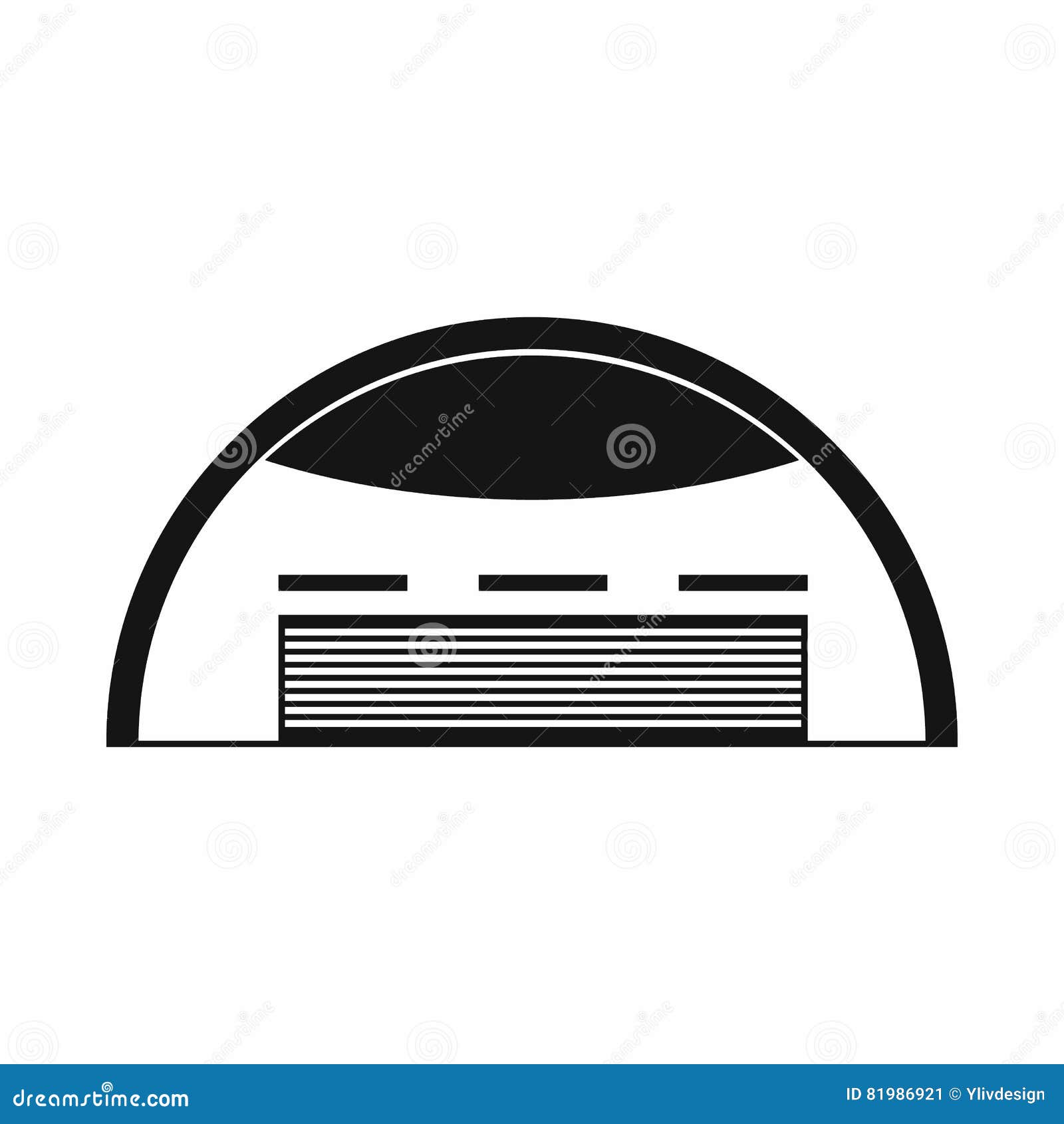Round Barn Icon, Simple Style Stock Vector - Illustration of modern ...