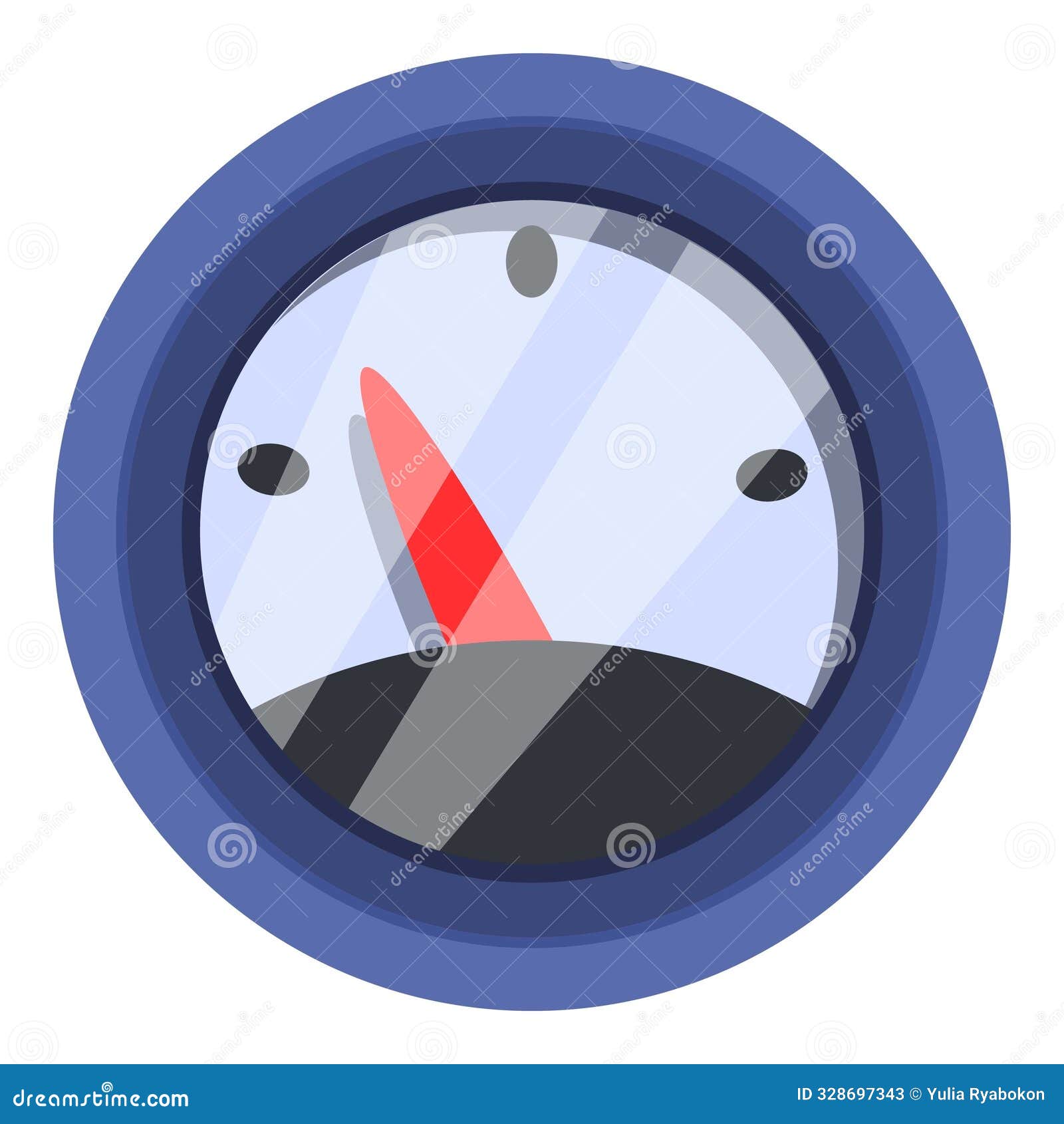 Round Barometer Showing Increasing Pressure Stock Illustration ...