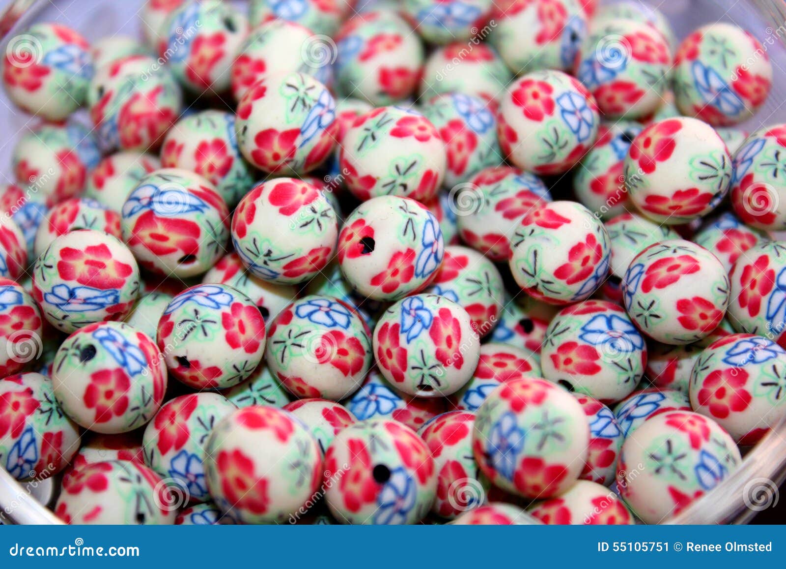Round Beads in a Bowl stock image. Image of macro, oriental - 55105751