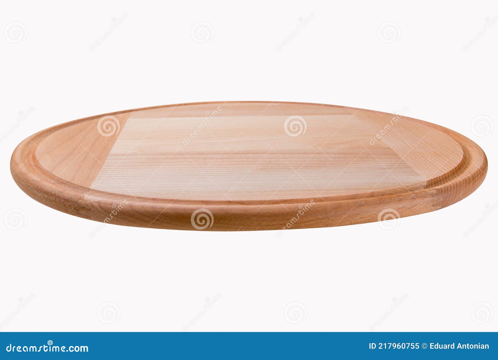 Round Beech Wood Cutting Board, New Board, Side View Stock Image ...