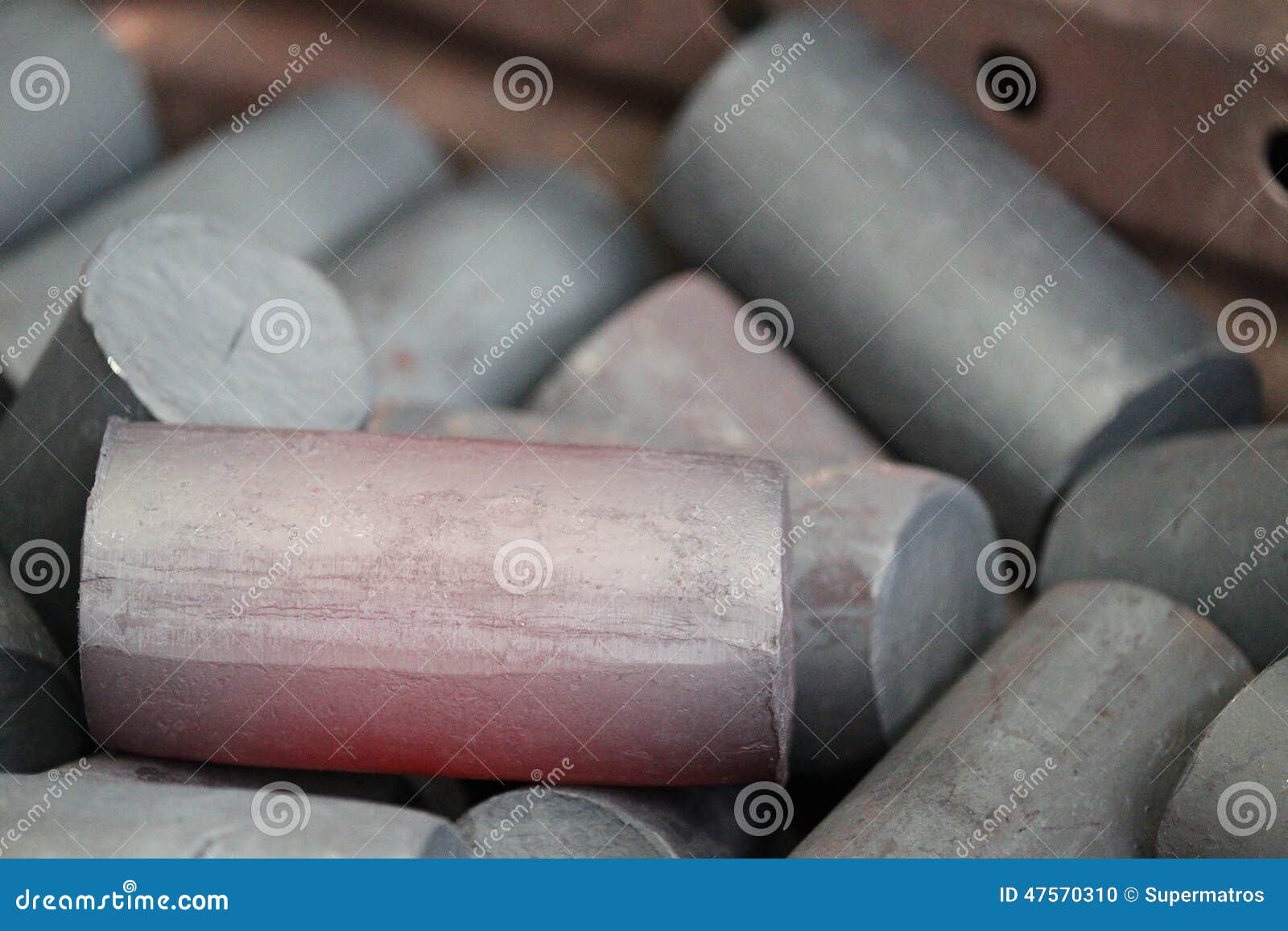 Round billet of metal stock photo. Image of pile, iron - 47570310