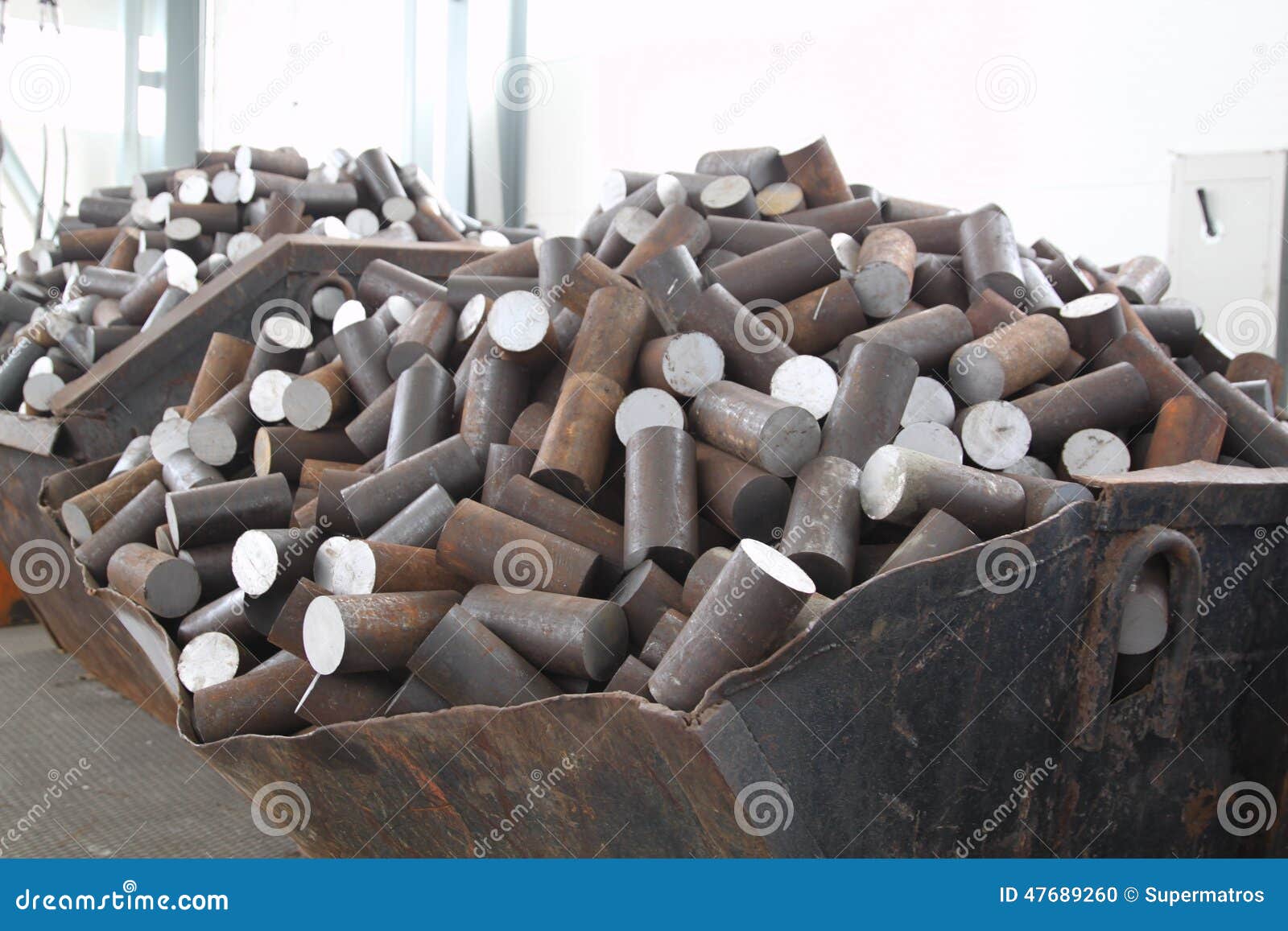 Round billet of metal stock photo. Image of iron, round - 47689260