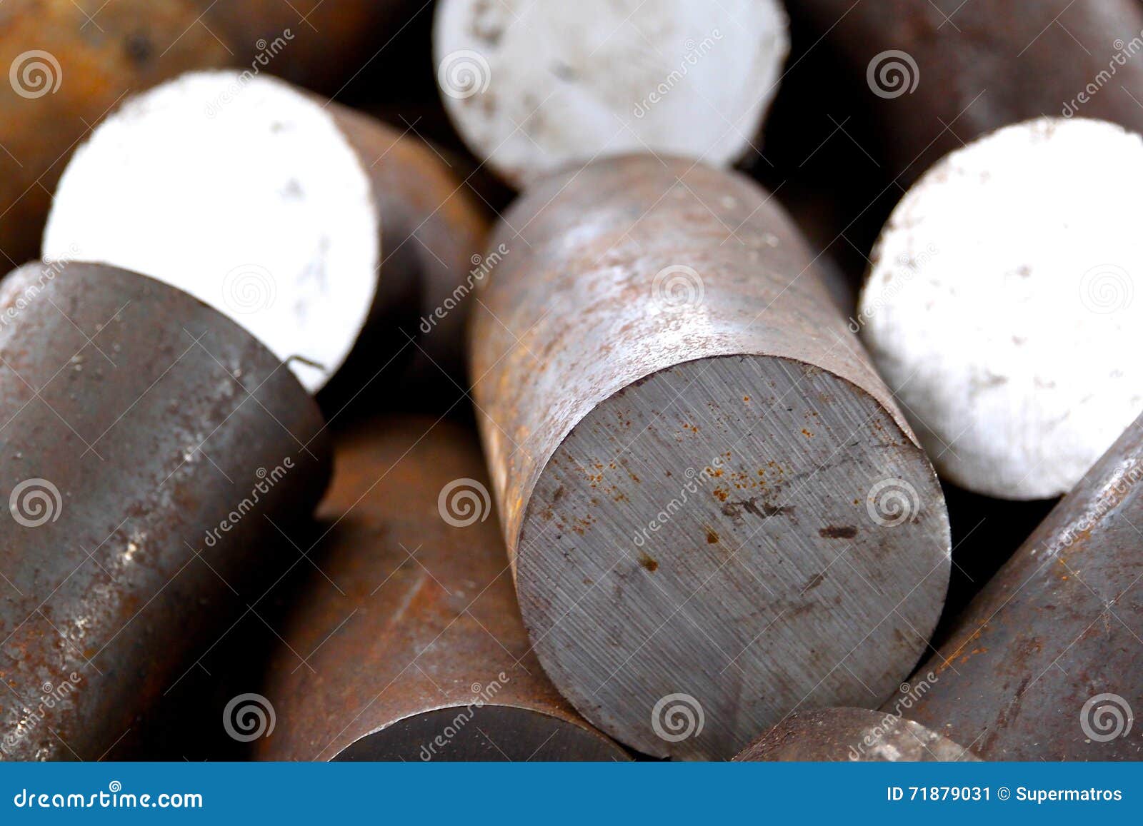 Round Billet of Metal Raw Materials Stock Image - Image of round, iron ...