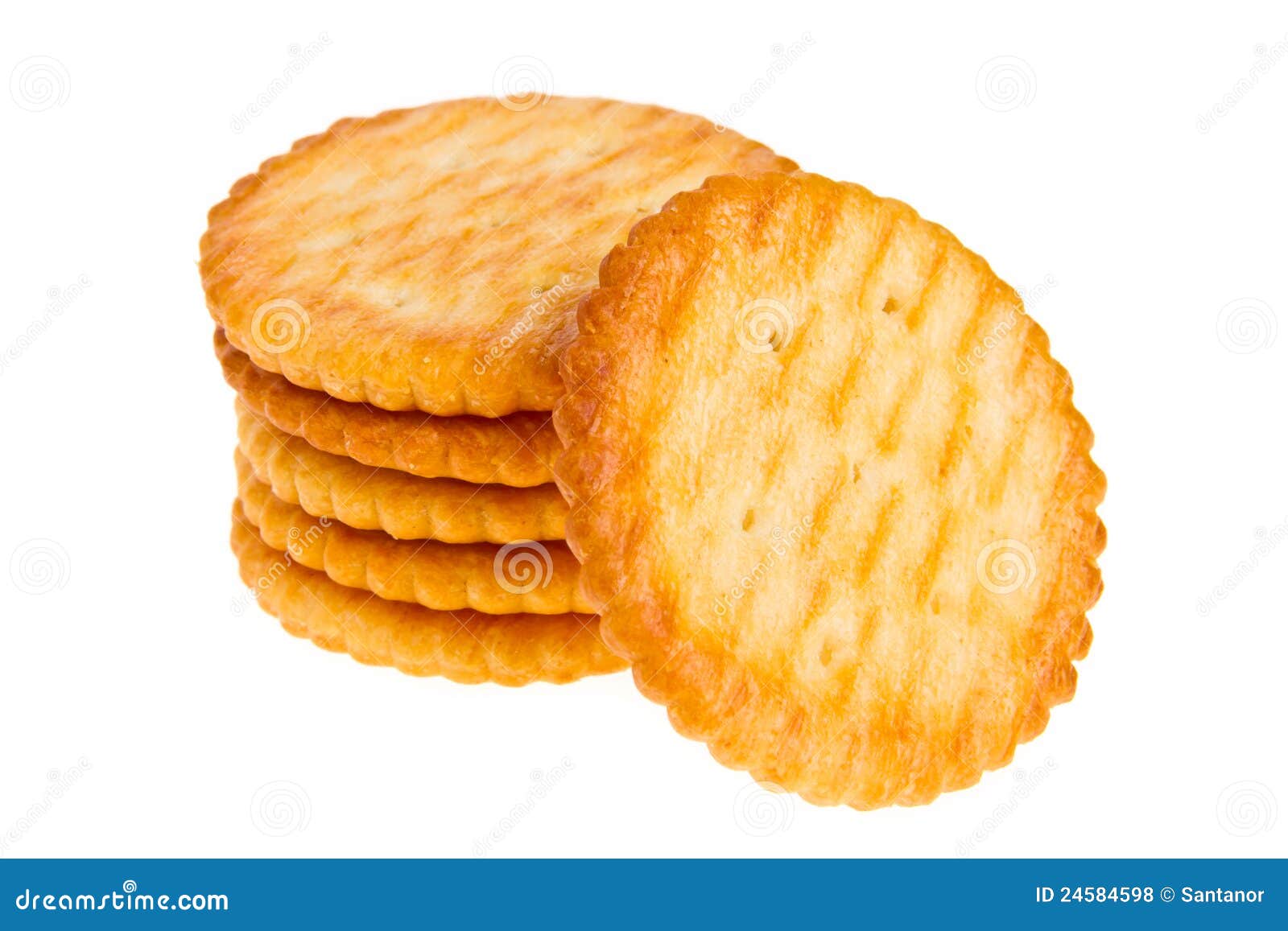 Round Biscuit Shortcake On White Background. Royalty-Free Stock Image ...