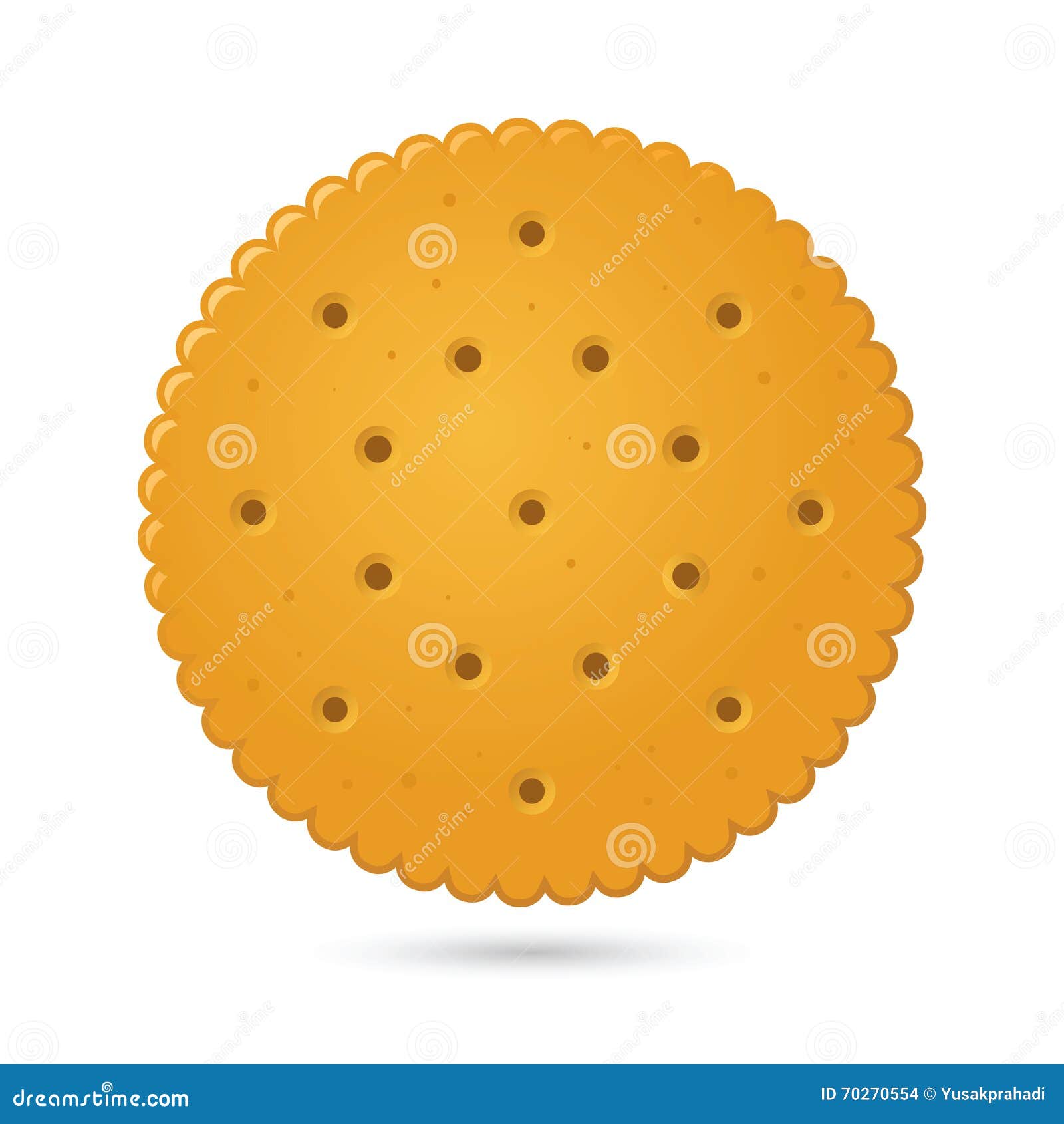 Round Biscuit Crackers Vector Illustration Stock Vector - Illustration of shape, pastry: 70270554