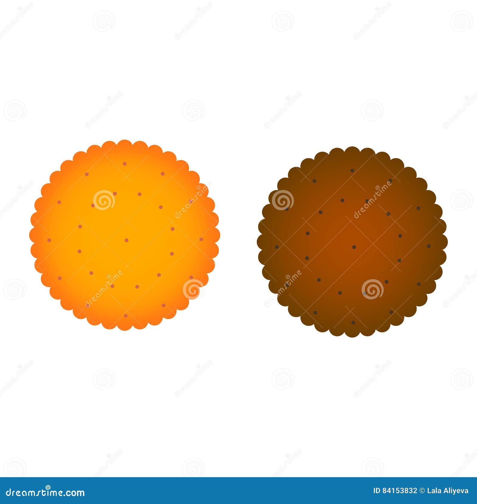 Round Biscuit, design. stock illustration. Illustration of closeup ...