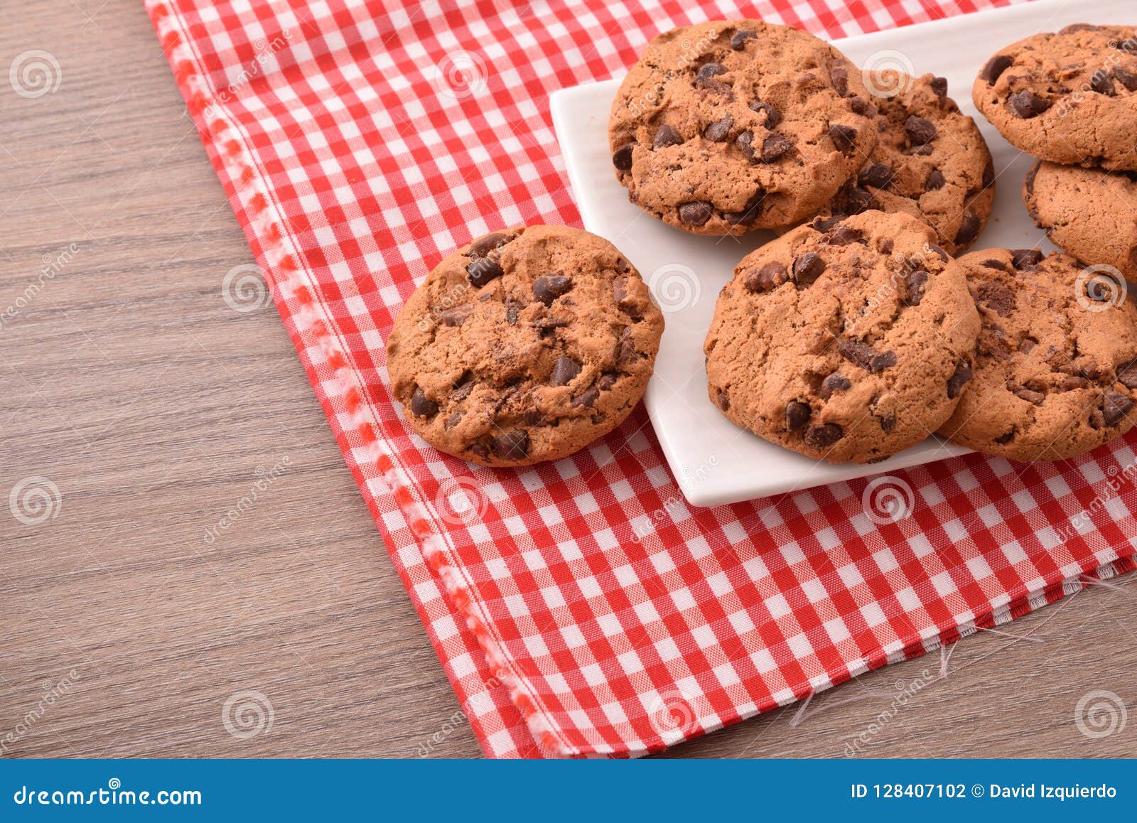 Round Biscuits with Black Chocolate Front View Stock Photo - Image of ...