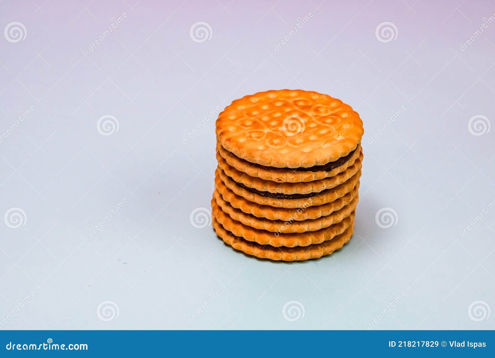 Round Biscuits with Chocolate Cream, Sandwich Biscuits with Chocolate ...