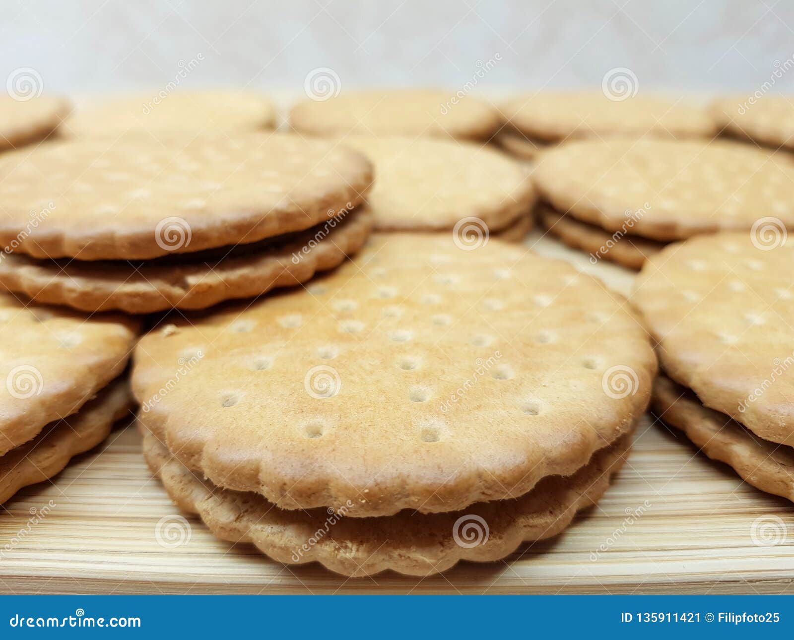Two biscuits cocoa stock image. Image of appetizing - 135911421