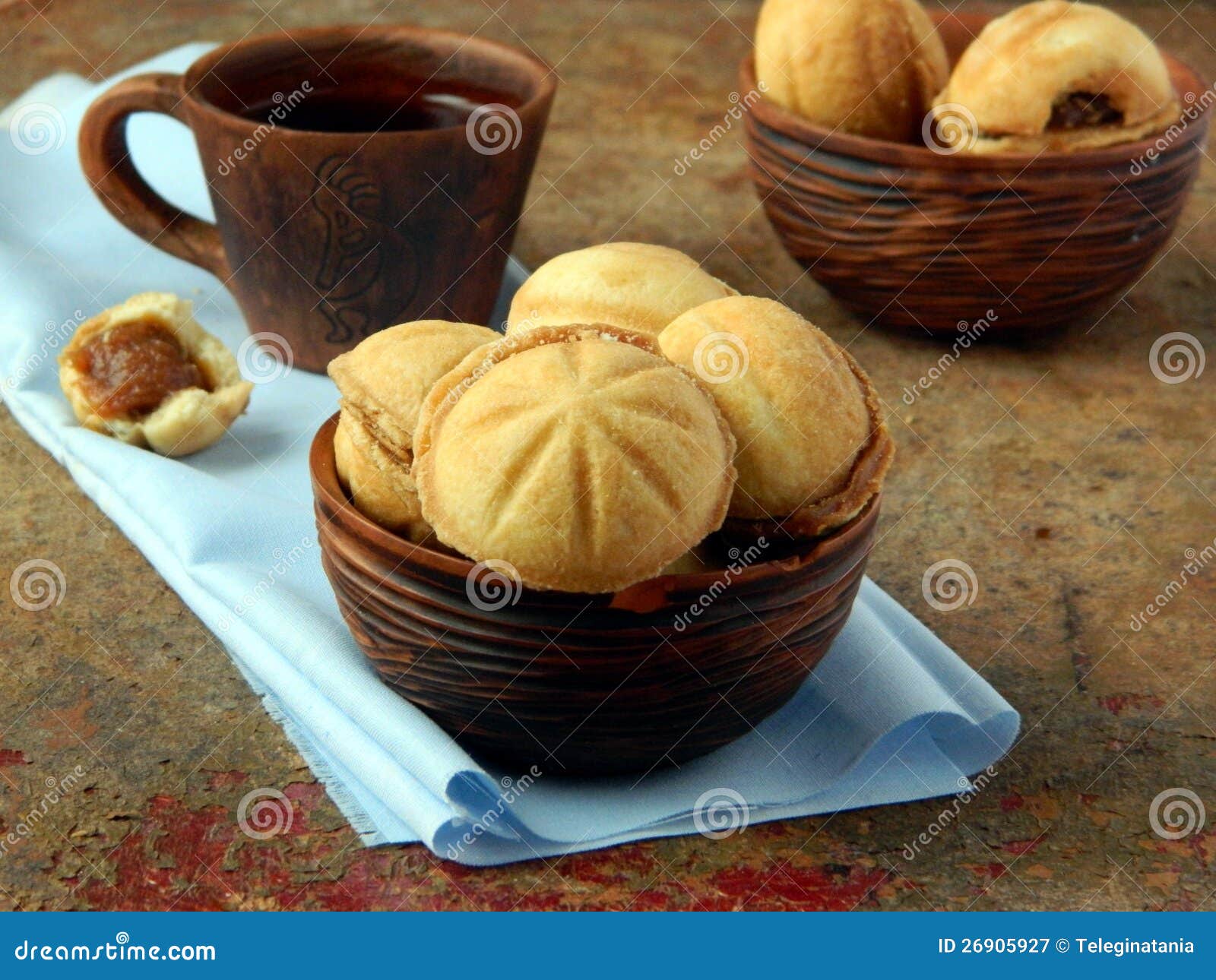 Round Biscuits with Filling Stock Image - Image of food, sweetened ...