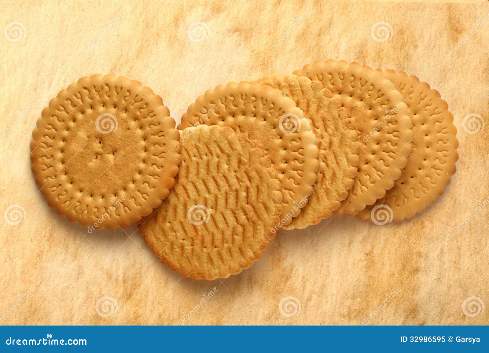 Round biscuits stock image. Image of pile, stained, biscuit - 32986595