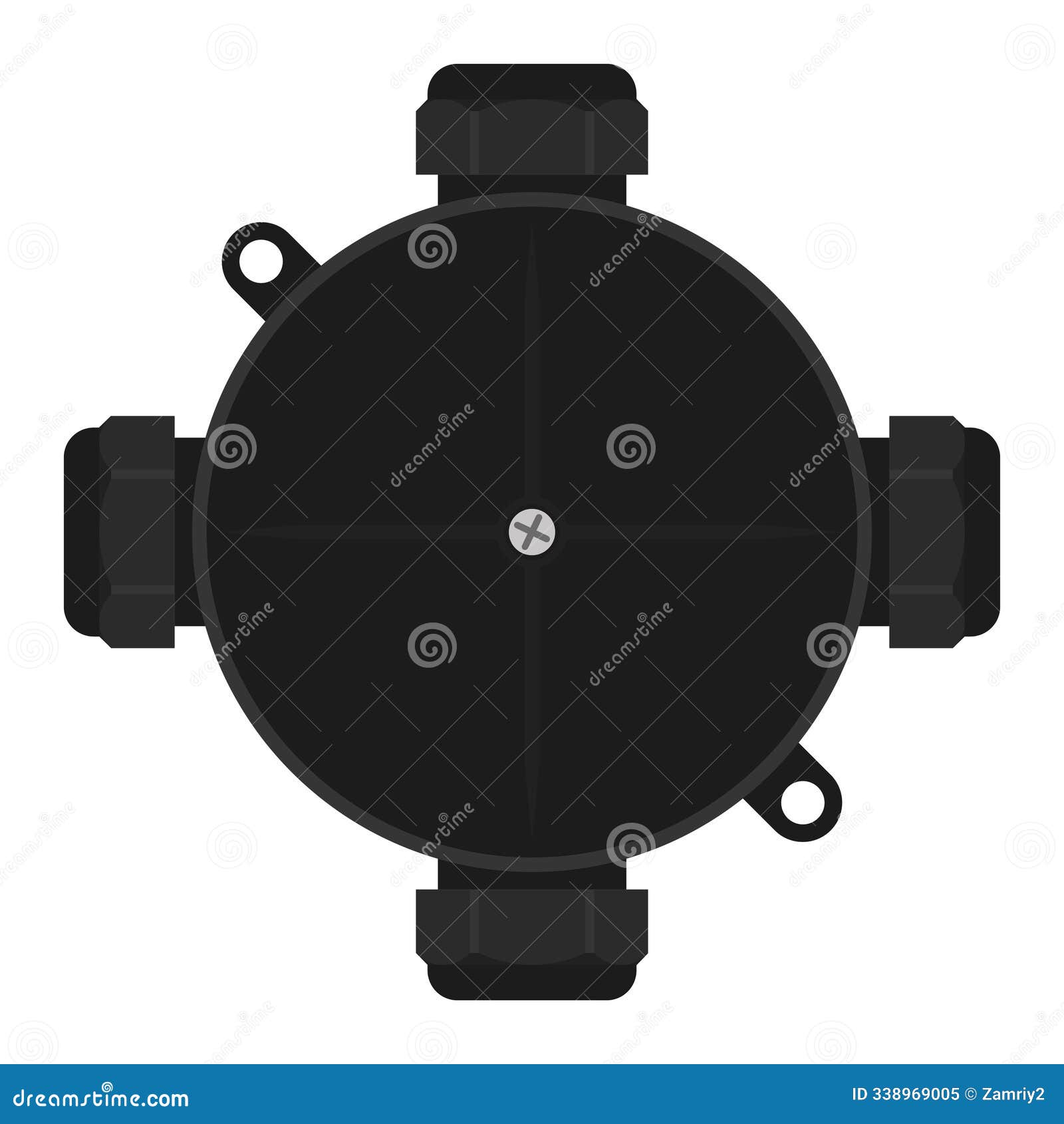 PVC Cable Junction Box Vector Illustration | CartoonDealer.com #344622188