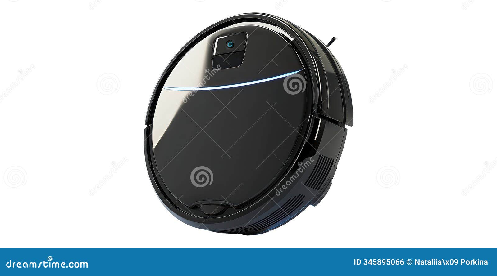 Round Black Robotic Vacuum Cleaner Isolated on Transparent Background ...
