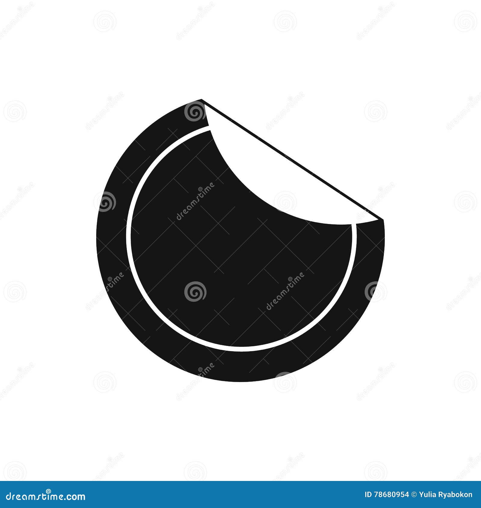 Round Black Sticker Icon, Simple Style Stock Vector - Illustration of ...