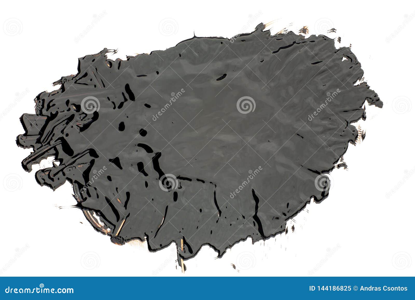 Round Black Tar Blob on a White Background Stock Image - Image of ...