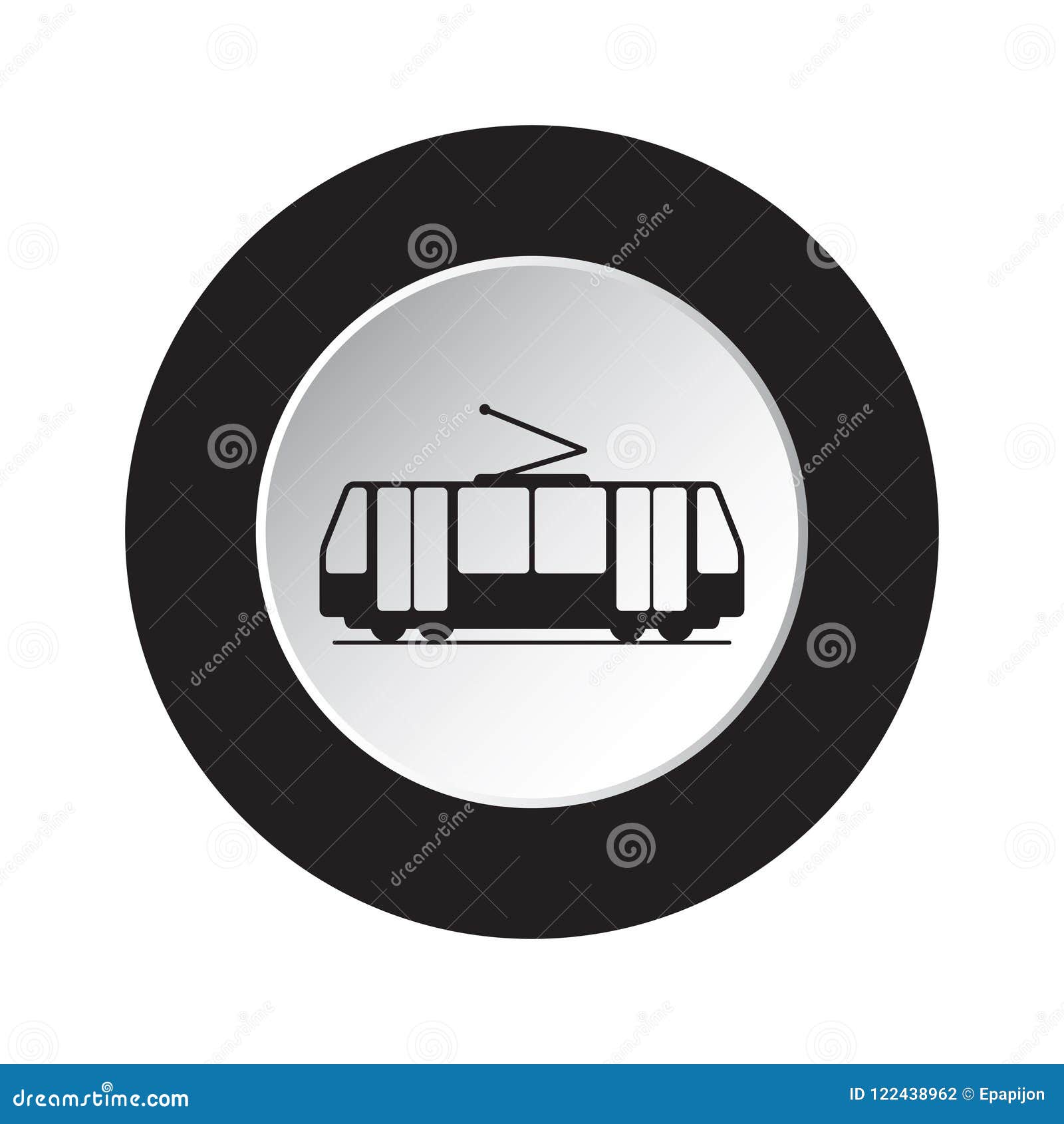 Tram, Streetcar Continuous Line Drawing. One Line Art Of Tramway, City ...