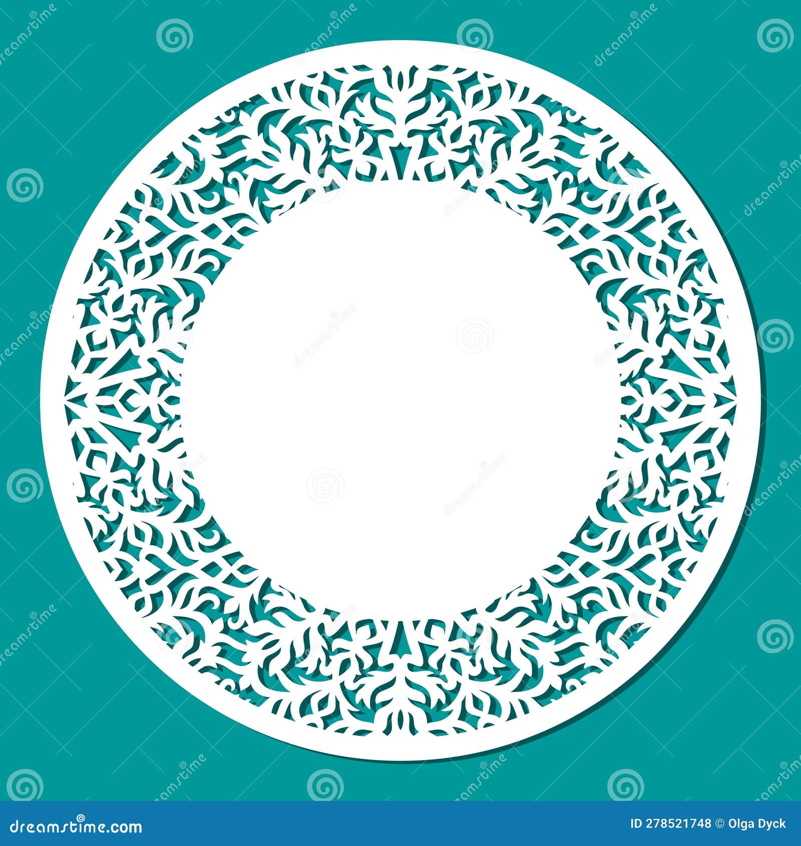 Round Blank with Openwork Edge. Stock Vector - Illustration of circle ...