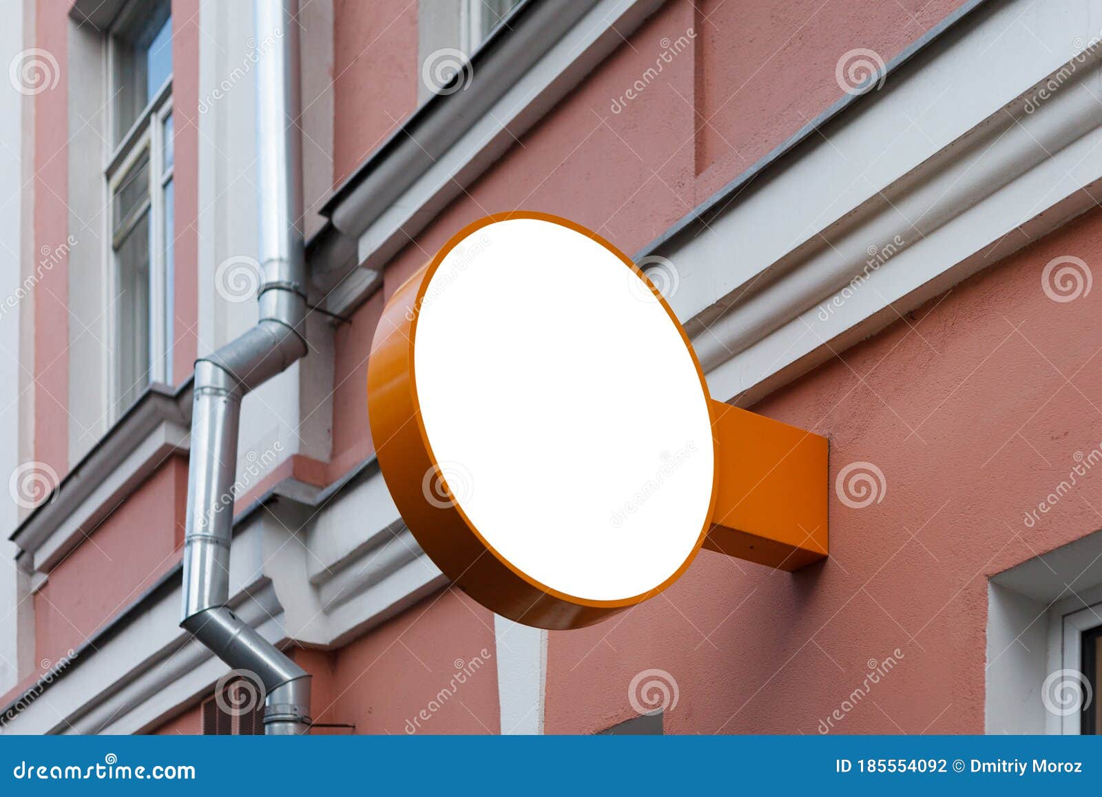 Round blank signboard stock photo. Image of frame, banner - 185554092