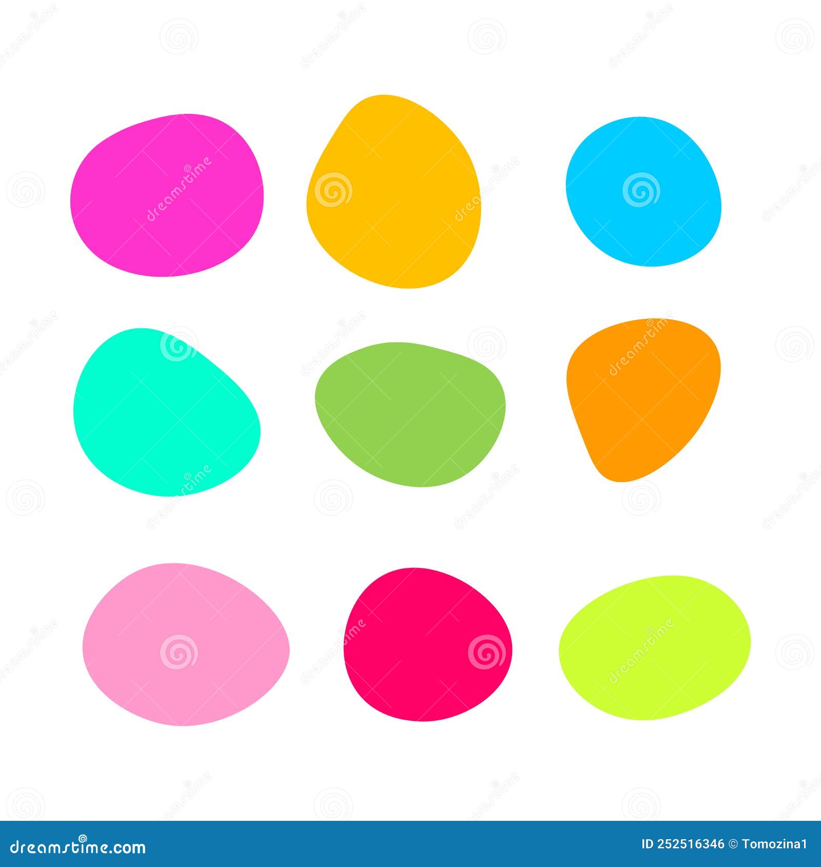 Round Blob, Circles, Empty Label Stock Illustration - Illustration of ...