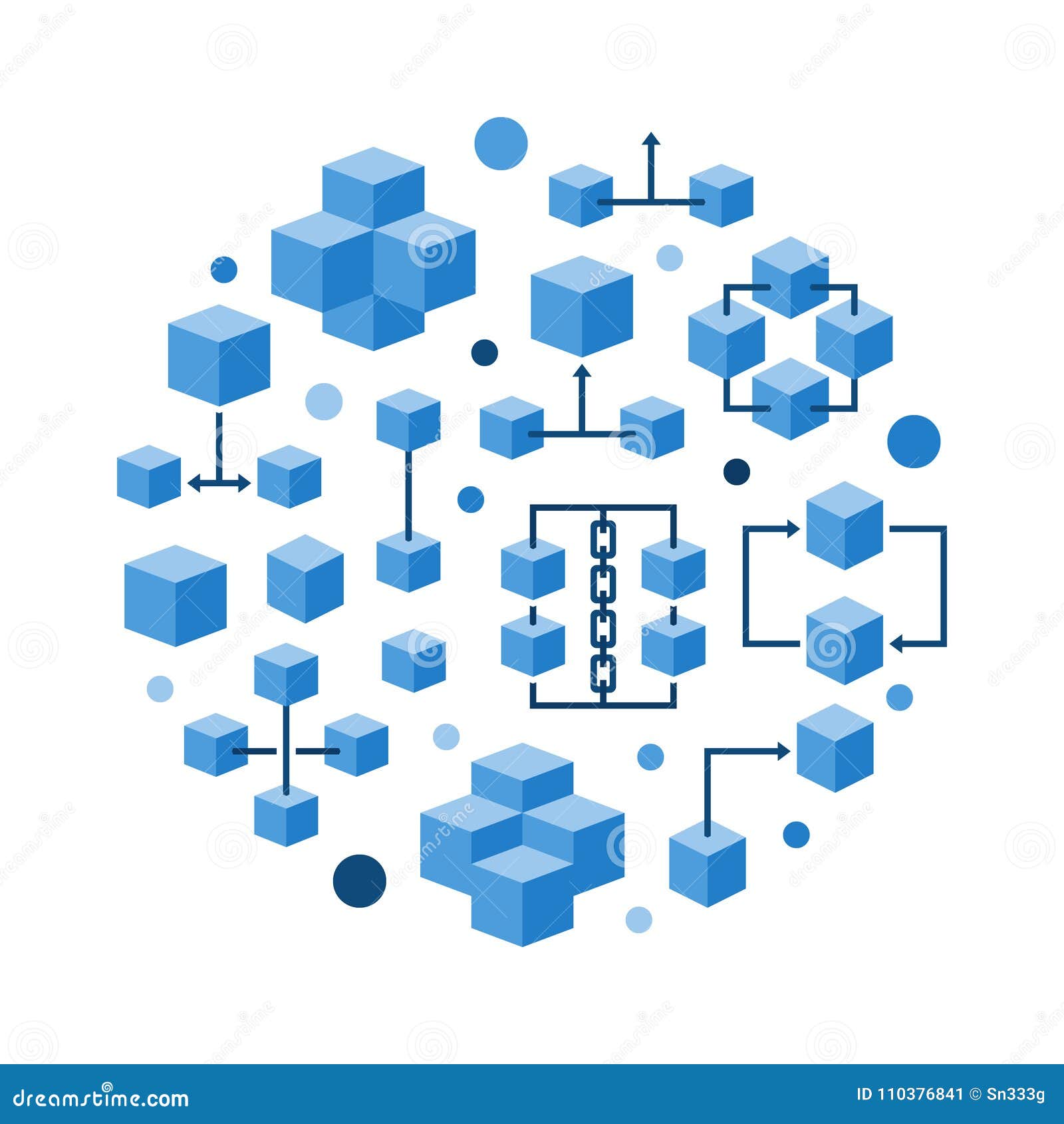 Round Blockchain Technology Flat Blue Vector Illustration Stock Vector ... Round Blockchain Technology Flat Blue Vector Illustration Stock Vector ...