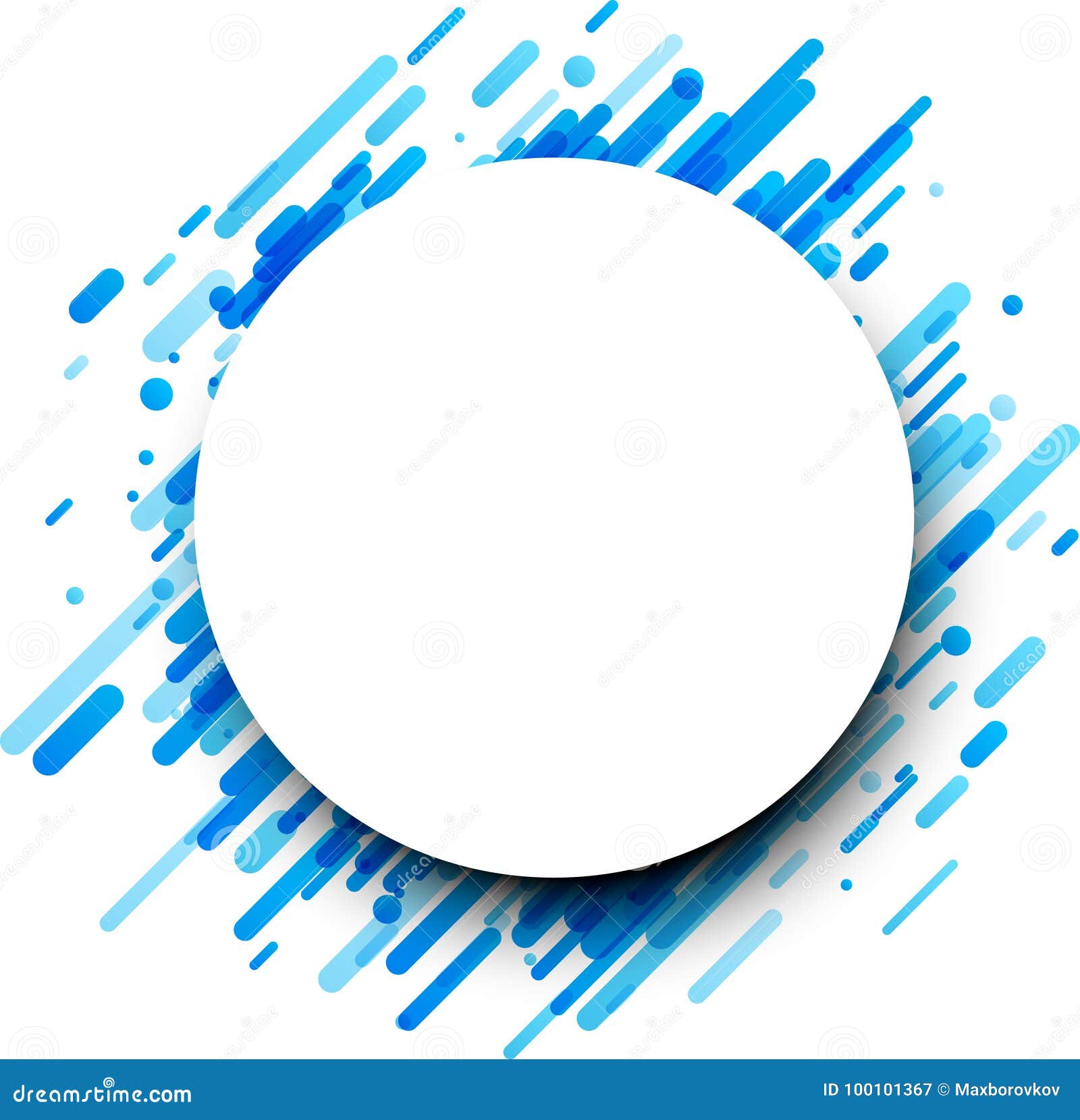 Round Blue Abstract Background on White. Stock Vector - Illustration of ...