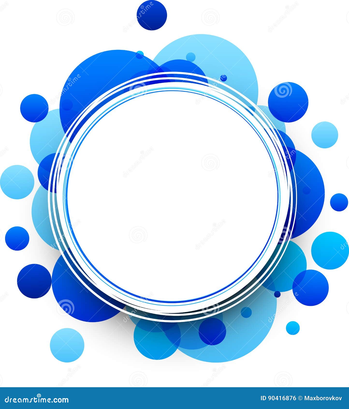 Round blue background. stock vector. Illustration of vector - 90416876
