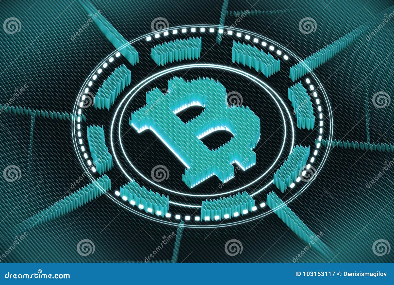 Blue bitcoin emblem stock illustration. Illustration of gold - 103163117