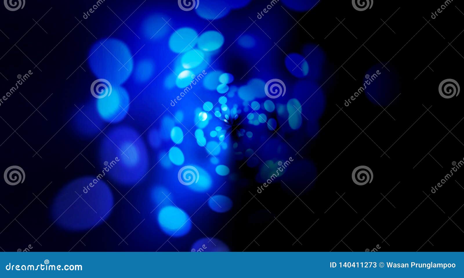 Round Blue Bokeh Blurred Abstract Background Stock Illustration ...