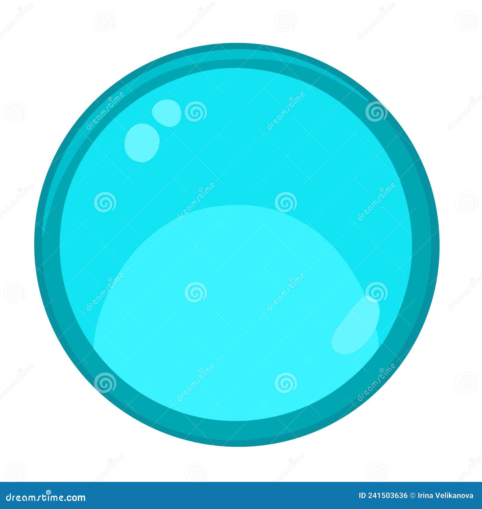 Round Blue Button for Game or Website Stock Vector - Illustration of ...
