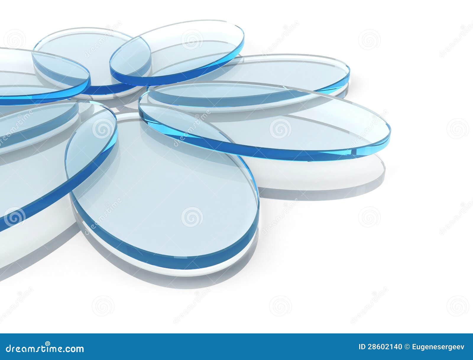 Round Blue Glass Abstract Object Stock Illustration - Illustration of ...