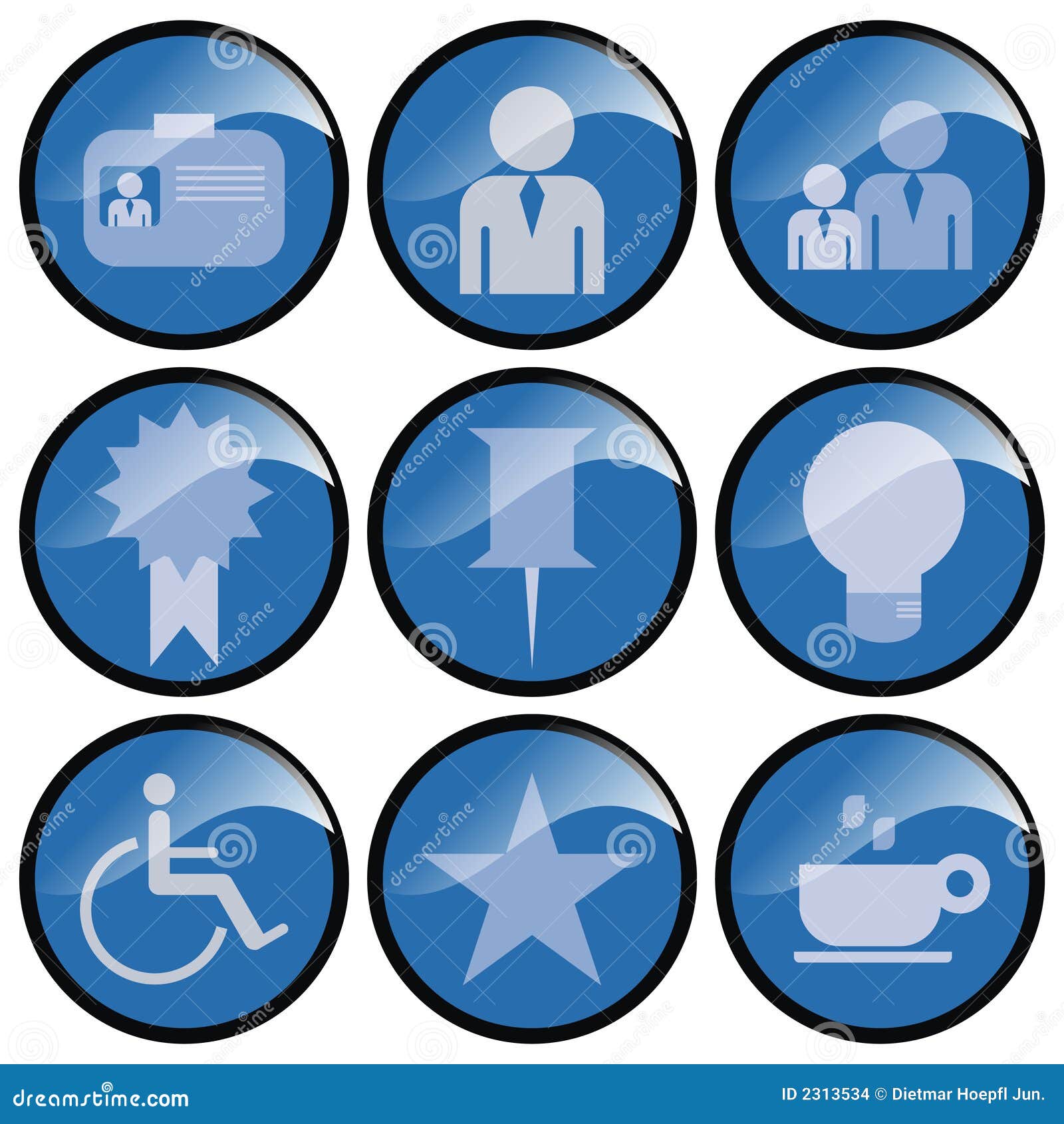 Round Blue Icon Buttons stock illustration. Illustration of command ...
