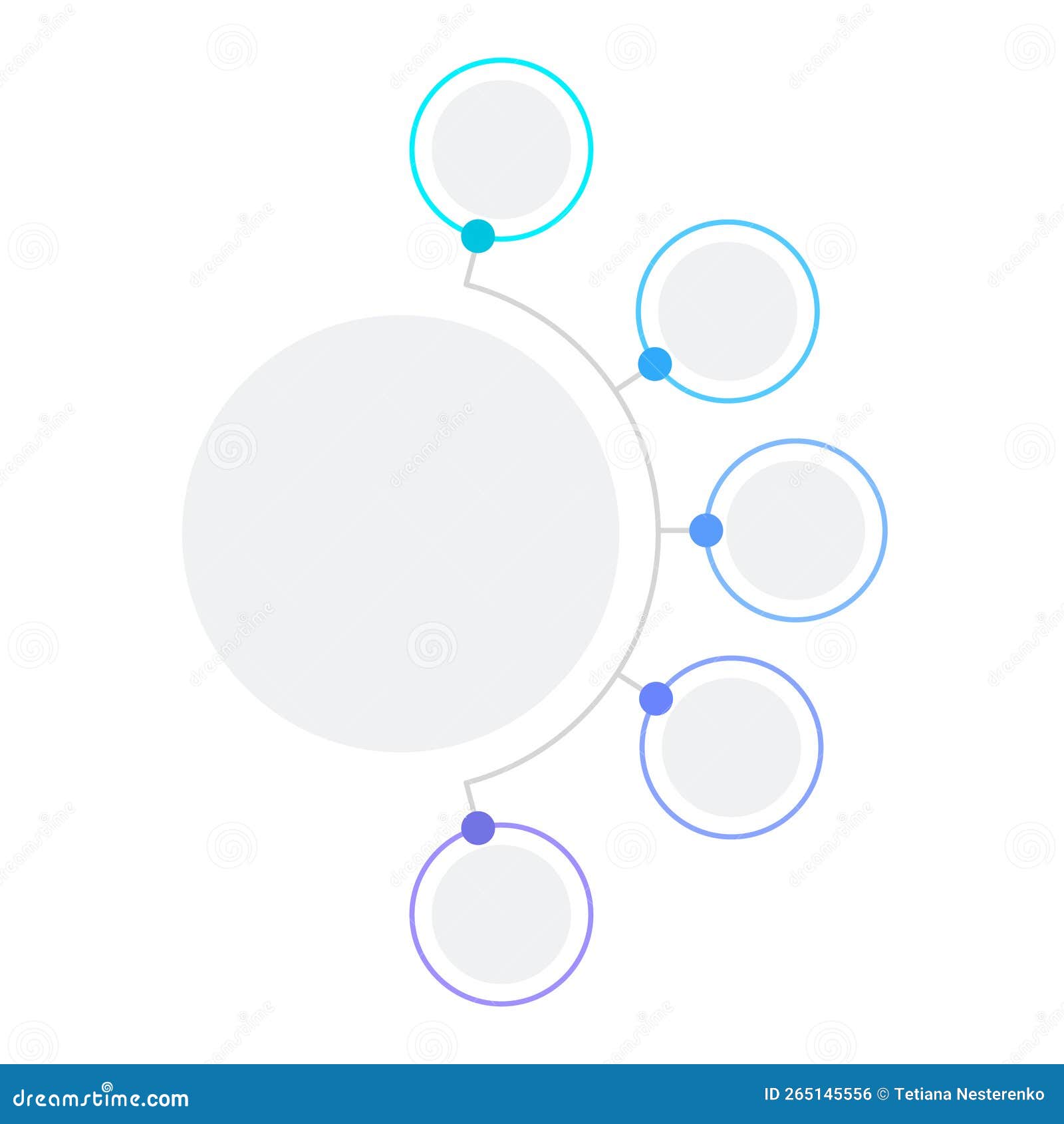 Round Blue Schematic Infographic Chart Design Template Stock Vector ...