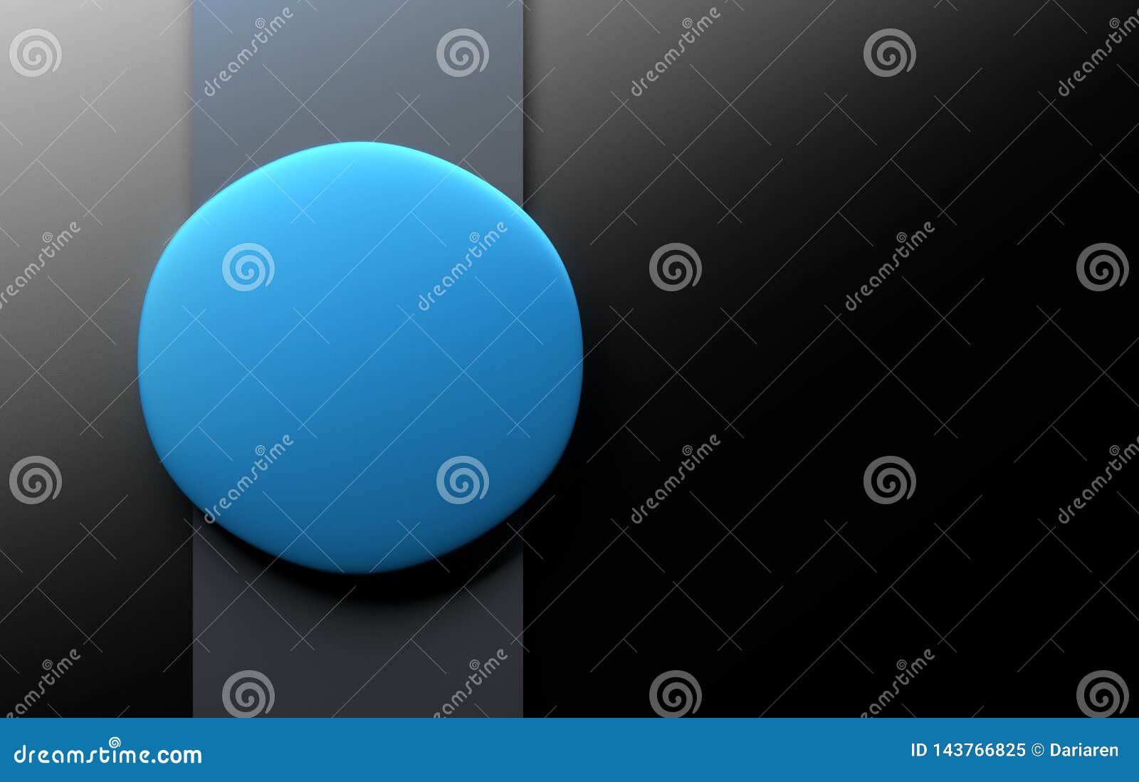 Round Blue Shape on Black Background Stock Illustration - Illustration ...