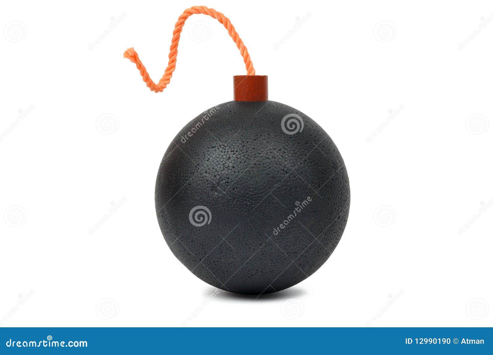 Round Bomb with Fuse stock photo. Image of detonation - 12990190