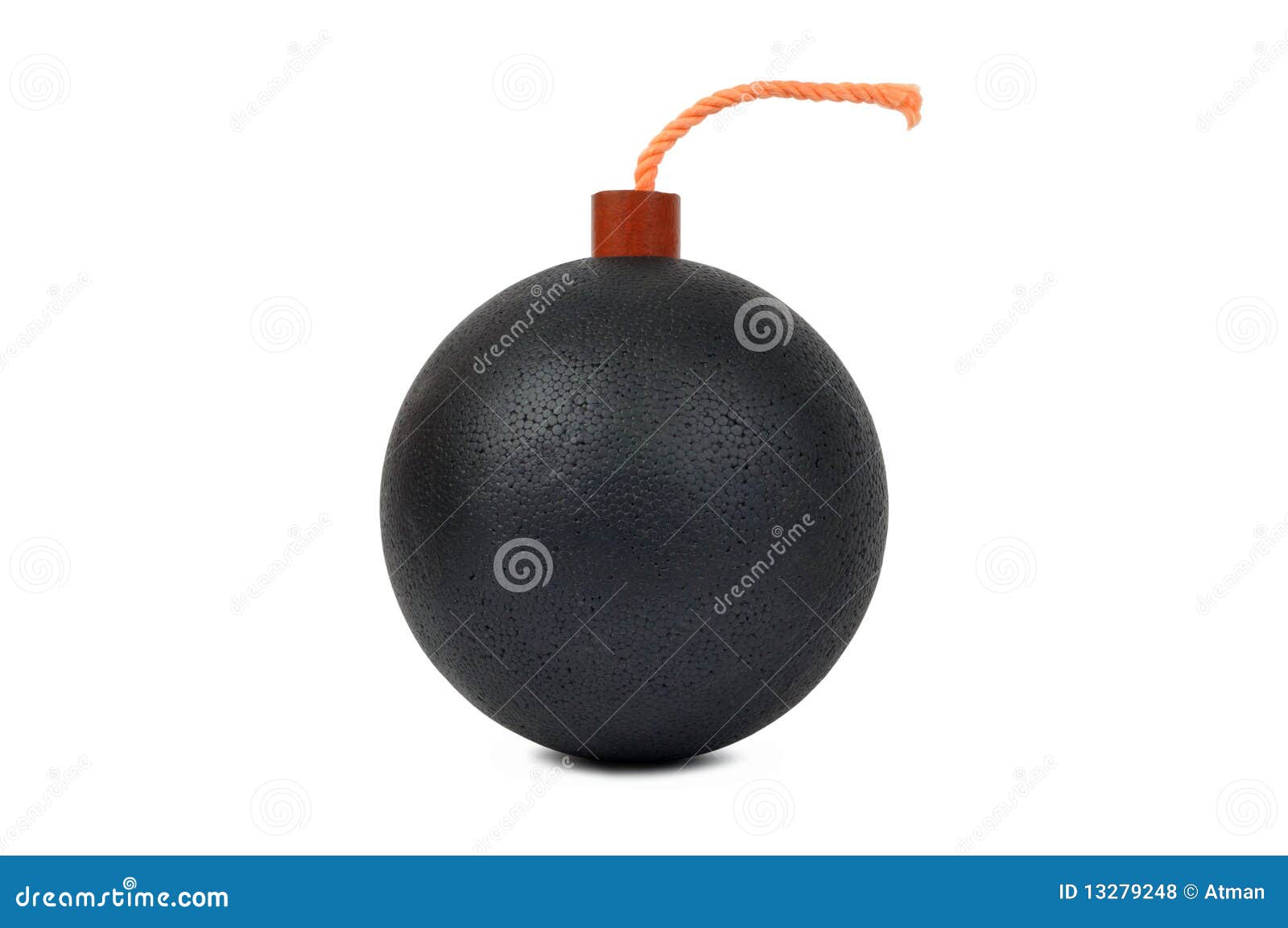 Round Bomb with Fuse stock photo. Image of detonation - 13279248