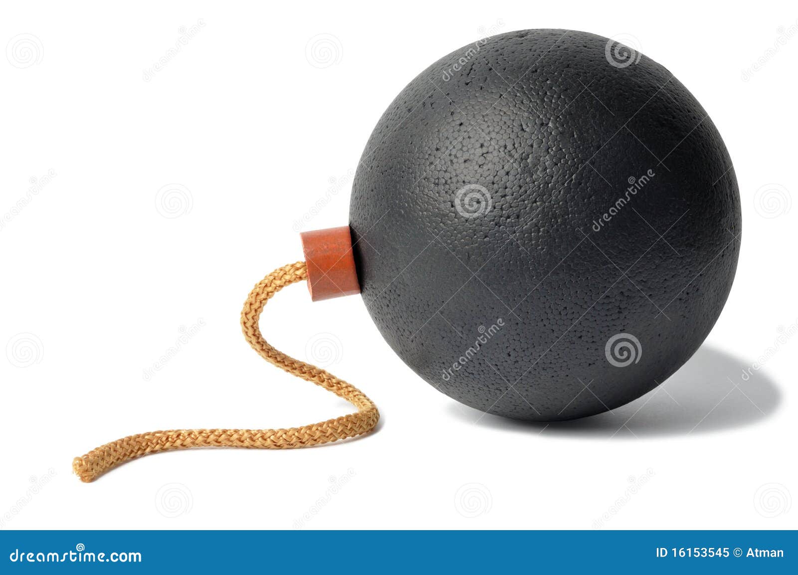 Round Bomb with Fuse stock image. Image of detonation - 16153545