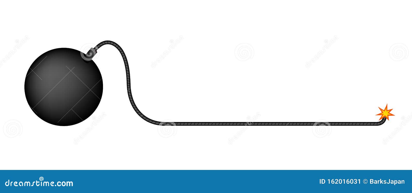 Round Bomb Illustration / Long Fuse Stock Vector - Illustration of bomb ...