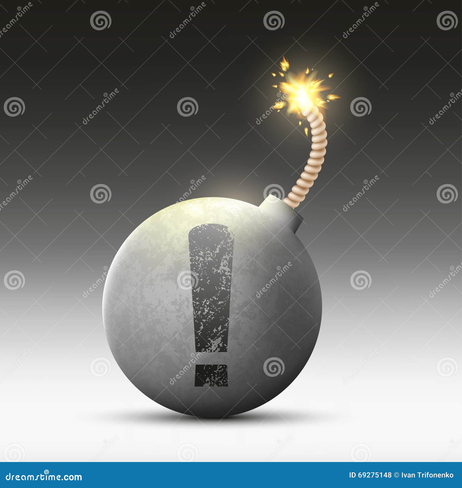 Round Bomb Exploding Neon Sign Vector Illustration | CartoonDealer.com ...