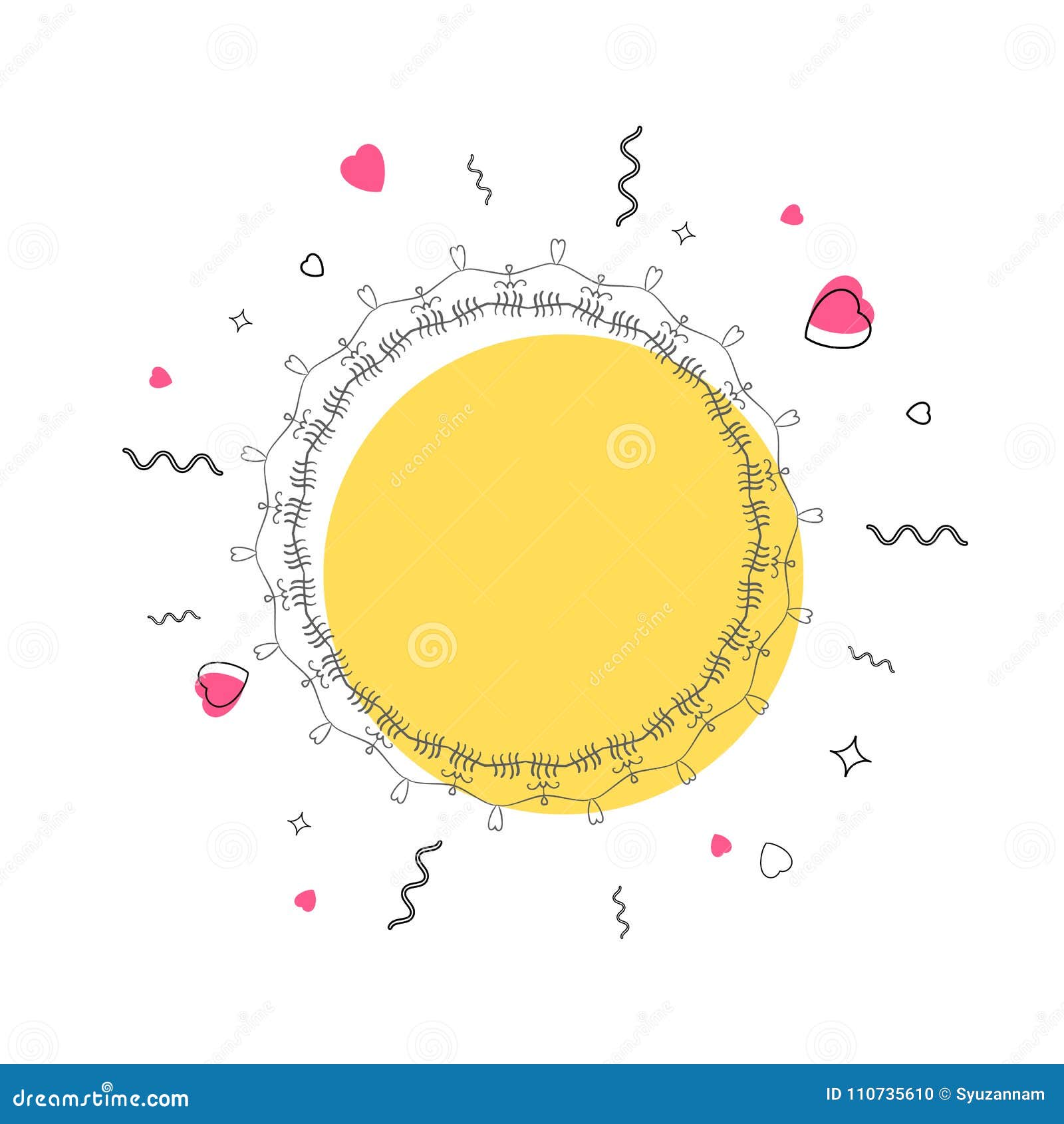 Round Frame Banner. Vector Illustration. Stock Vector - Illustration of ...