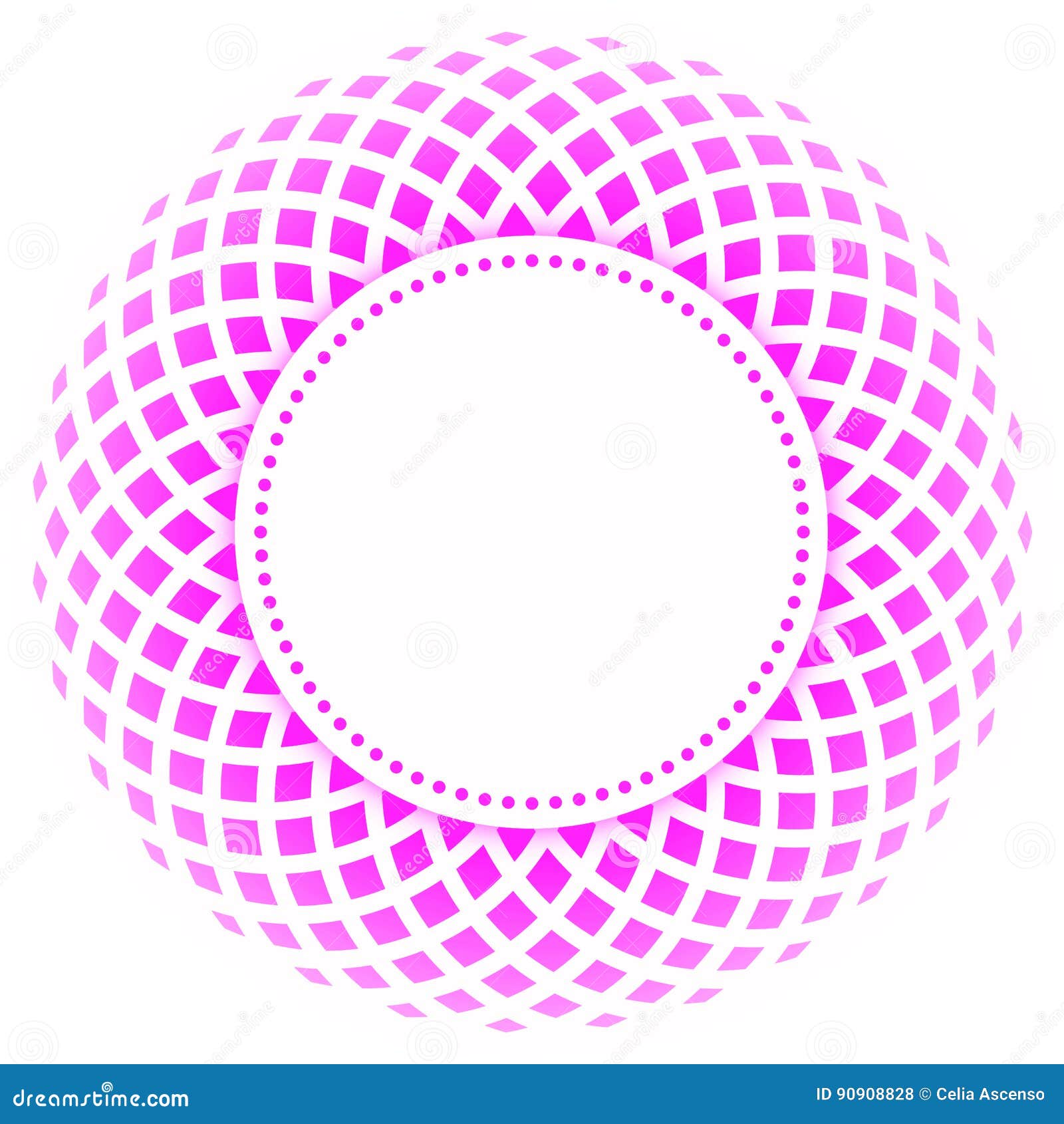 Round border frame pink stock illustration. Illustration of celebrate ...