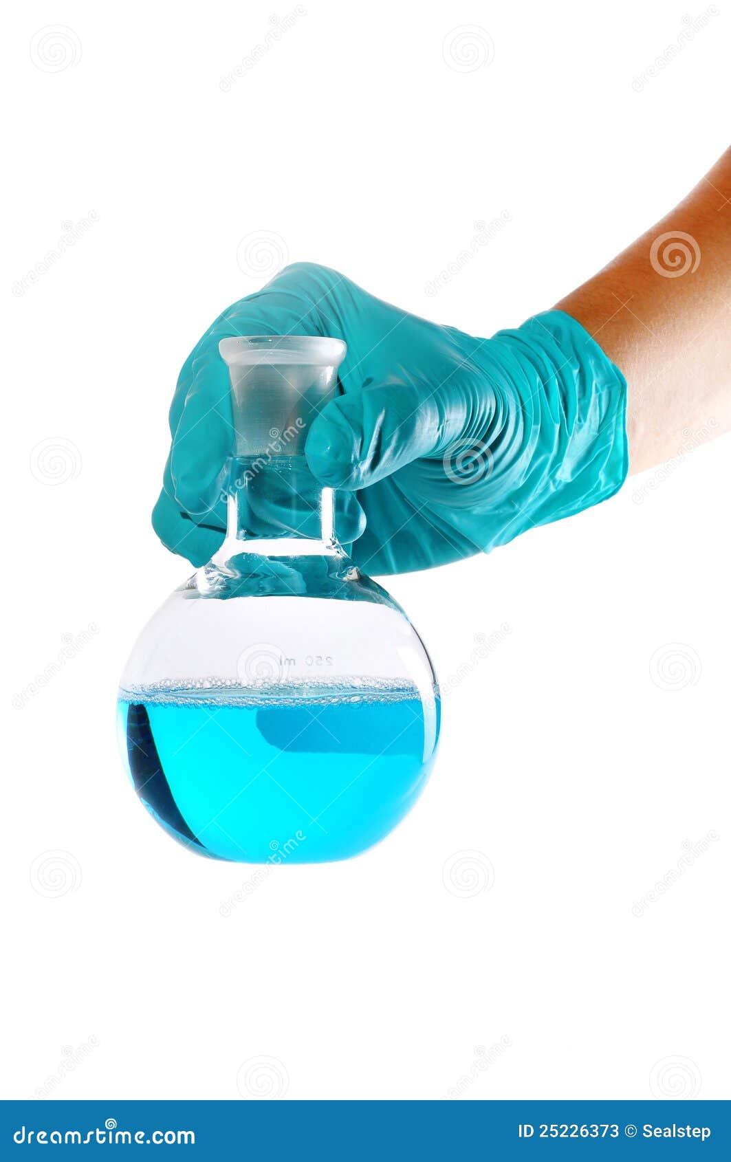 Round-bottom flask stock image. Image of blue, fluid - 25226373