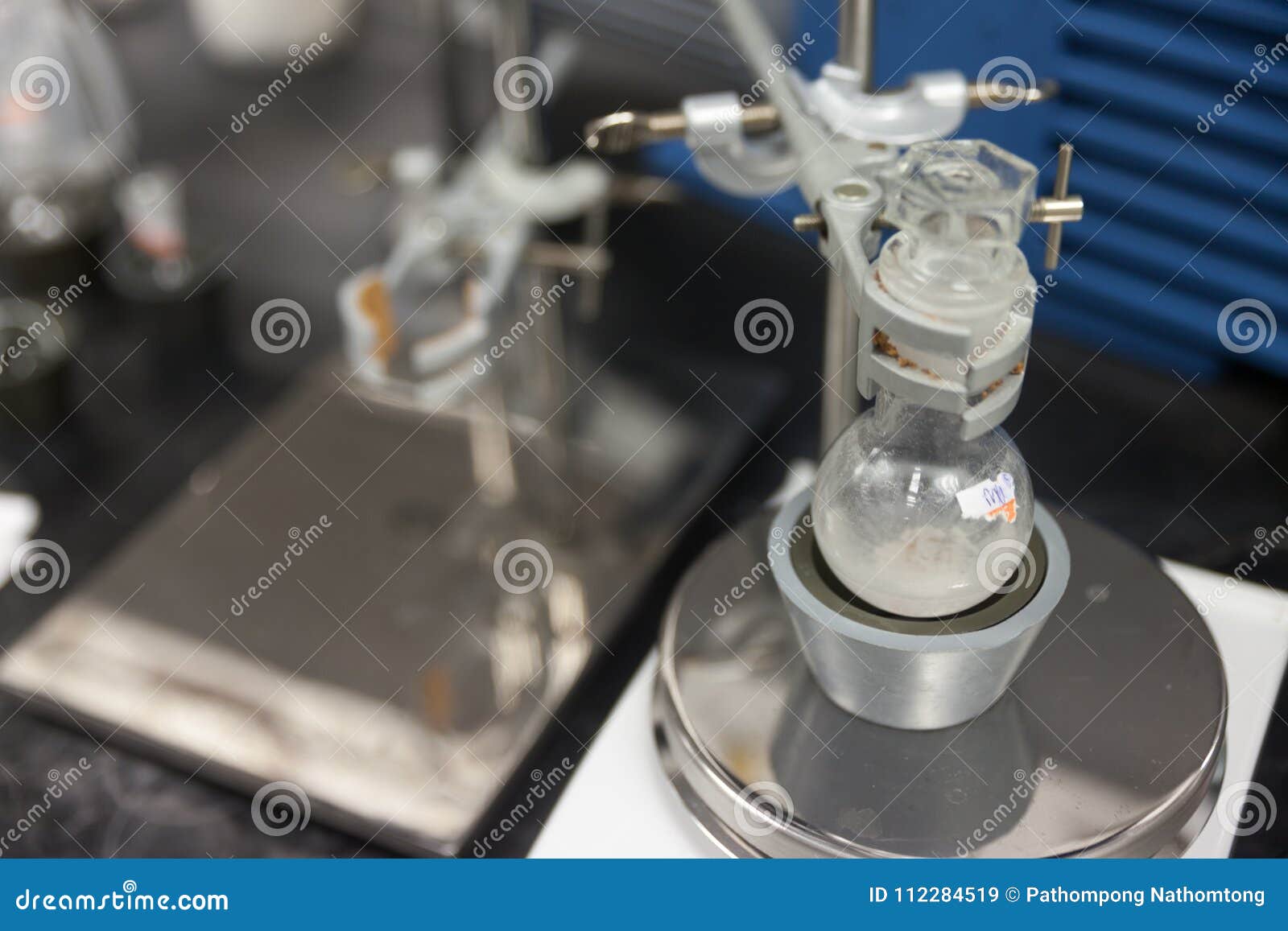 Round Bottom Flask and Burette Clamp Stock Image - Image of research ...