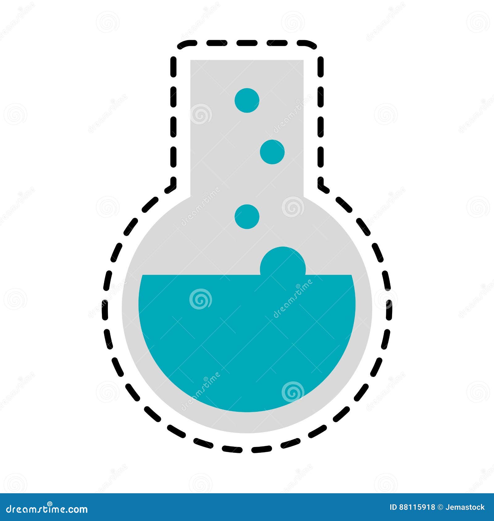 Round Bottom Flask Icon Image Stock Illustration - Illustration of ...