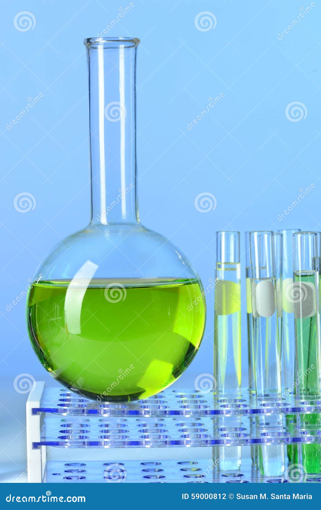 Round Bottom Flask and Test Tubes Stock Photo - Image of equipment ...