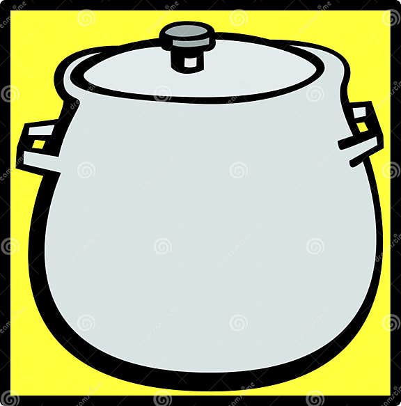 Round Bottom Stock Pot Vector Illustration Stock Vector - Illustration ...